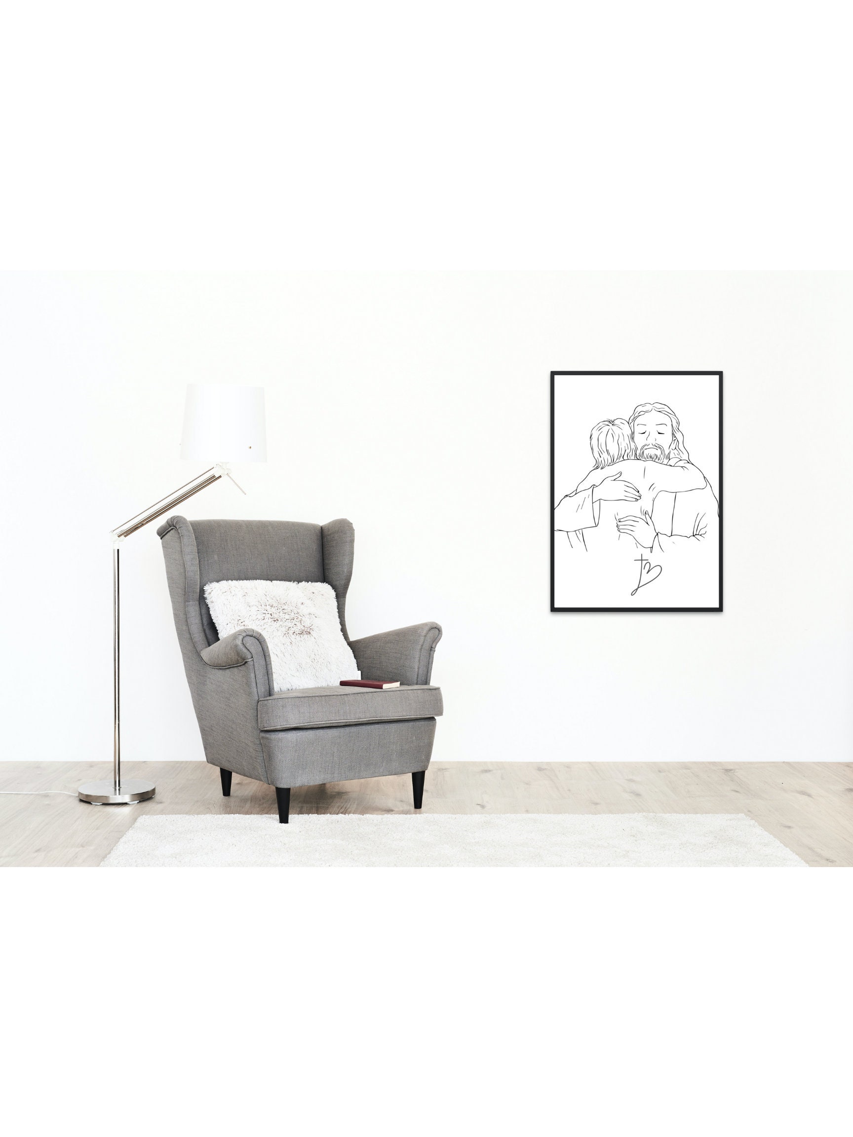 Jesus Wall Art, Jesus Line Art, Minimalist Jesus Wall Decor, Christian ...