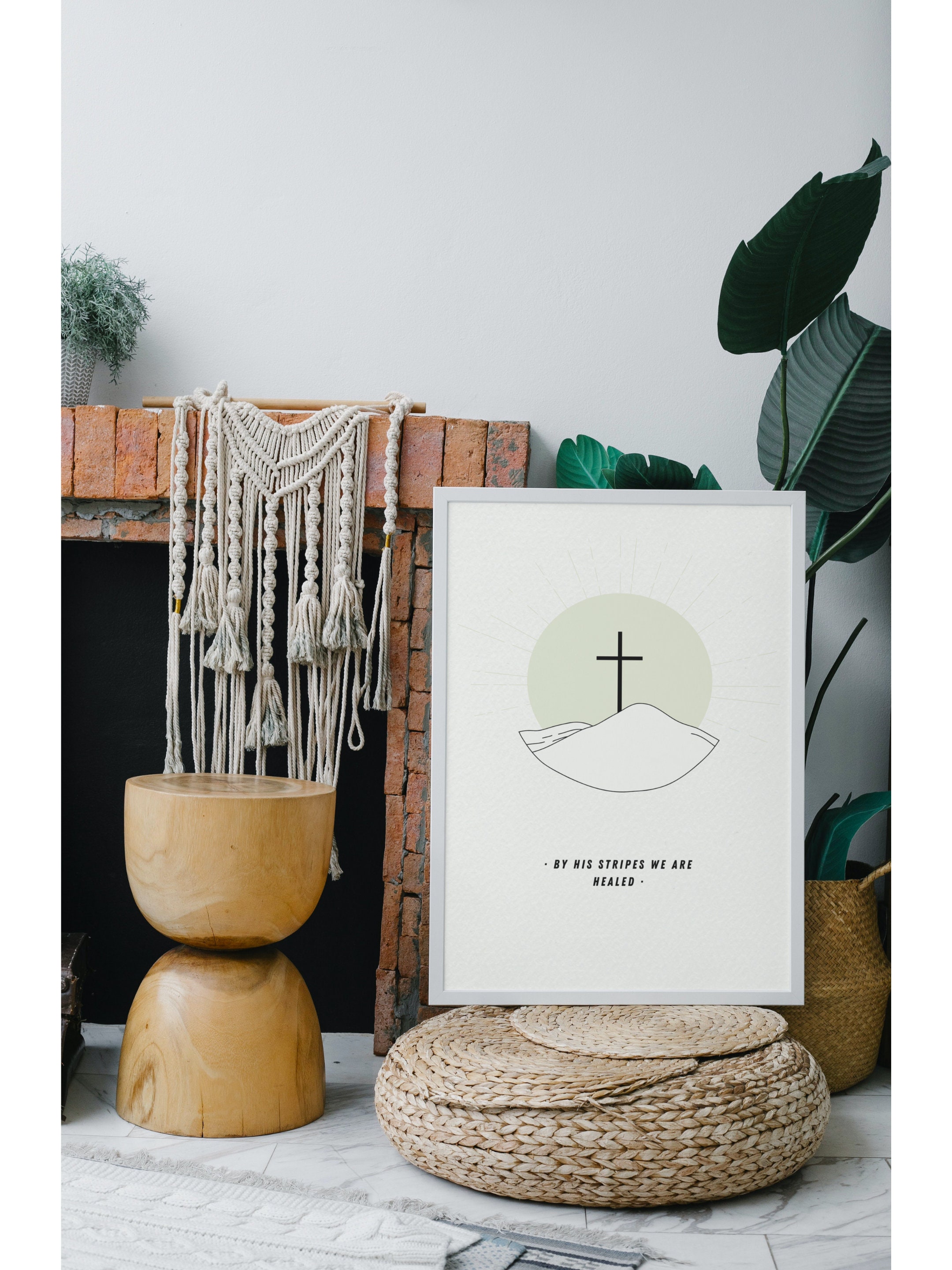 Line Art Christian Digital Wall Art, Christian Wall Decor, Biblical ...