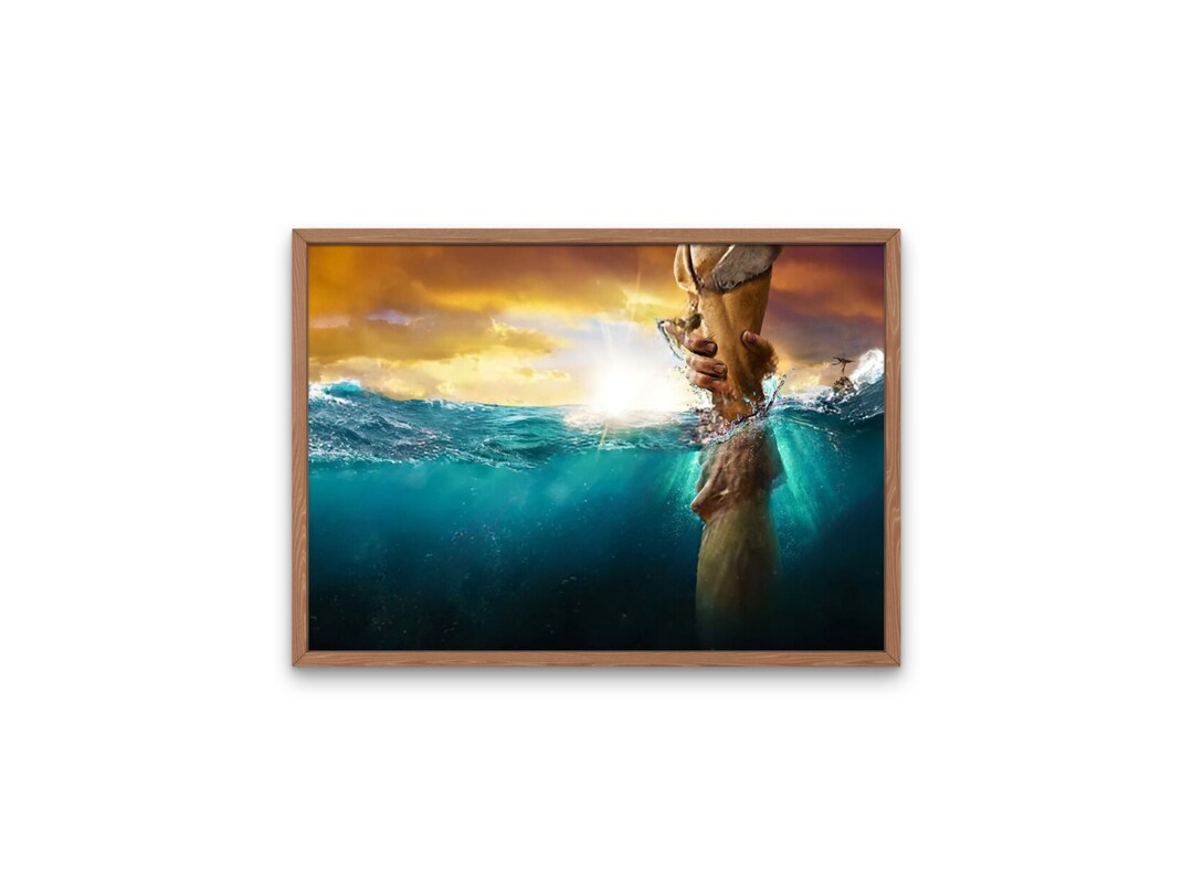 Buy Digital Jesus Portrait Jesus Rescuing Peter During the Storm Online ...
