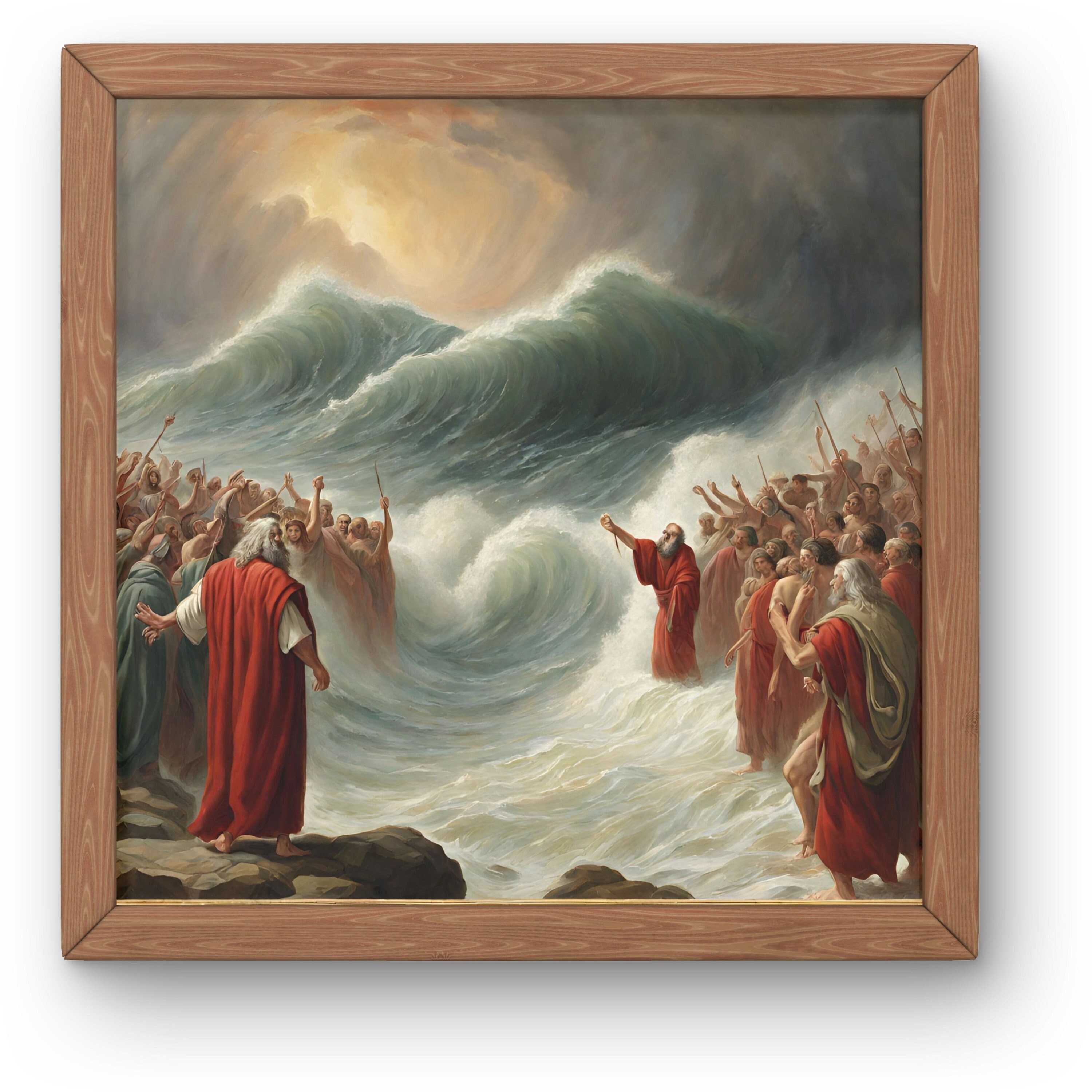 Moses and the Red Sea, Portrait of the Israelites Crossing the Red Sea ...