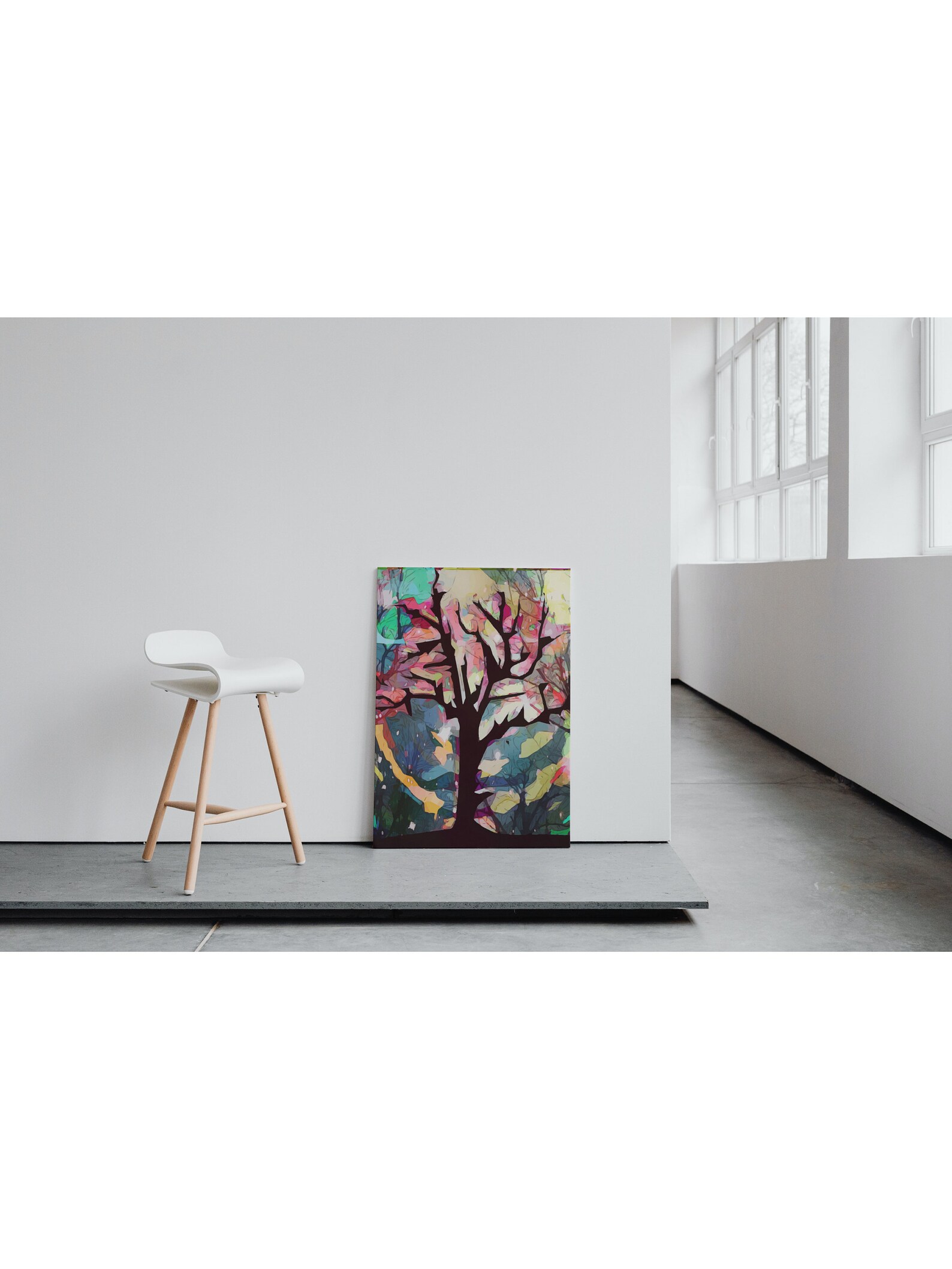 Tree Wall Art, Contemporary Tree Wall Art, Tree Painting Wall Hanging ...