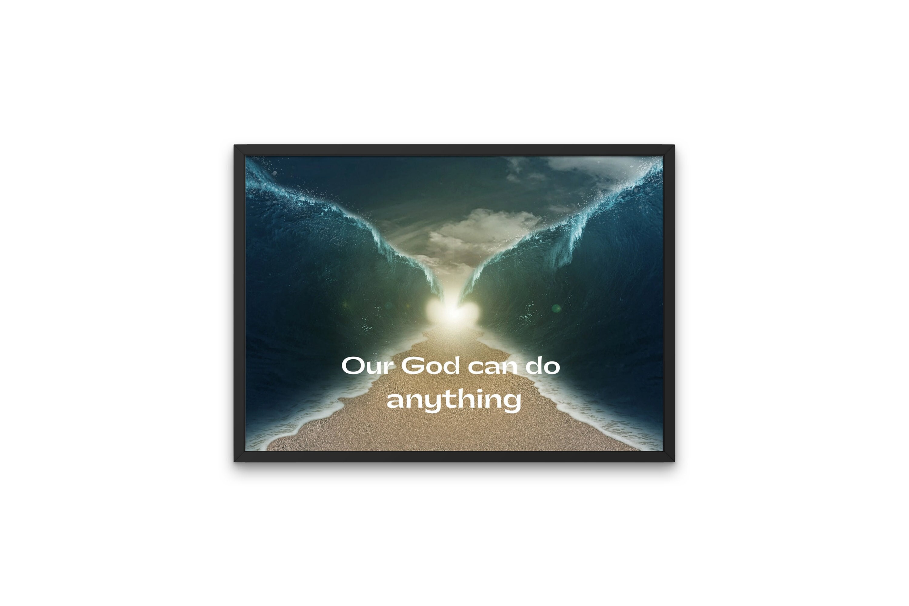 Christian Wall Art, the Red Sea Parting Wall Art, Moses Wall Art, Old ...