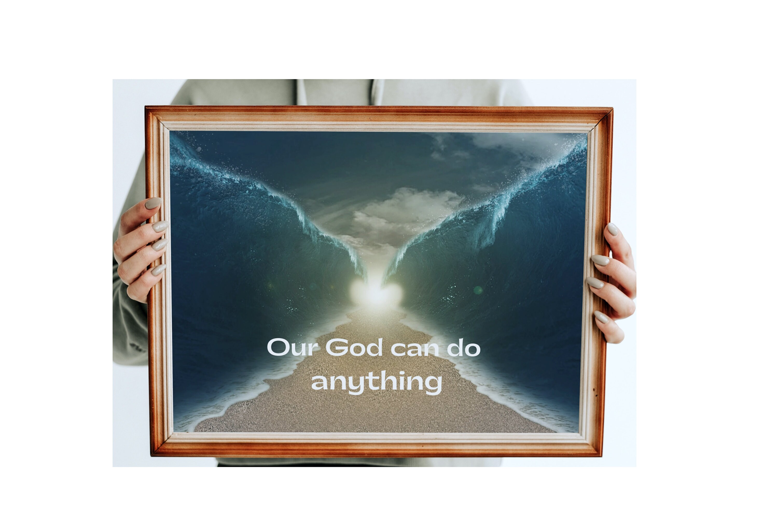 Christian Wall Art, the Red Sea Parting Wall Art, Moses Wall Art, Old ...