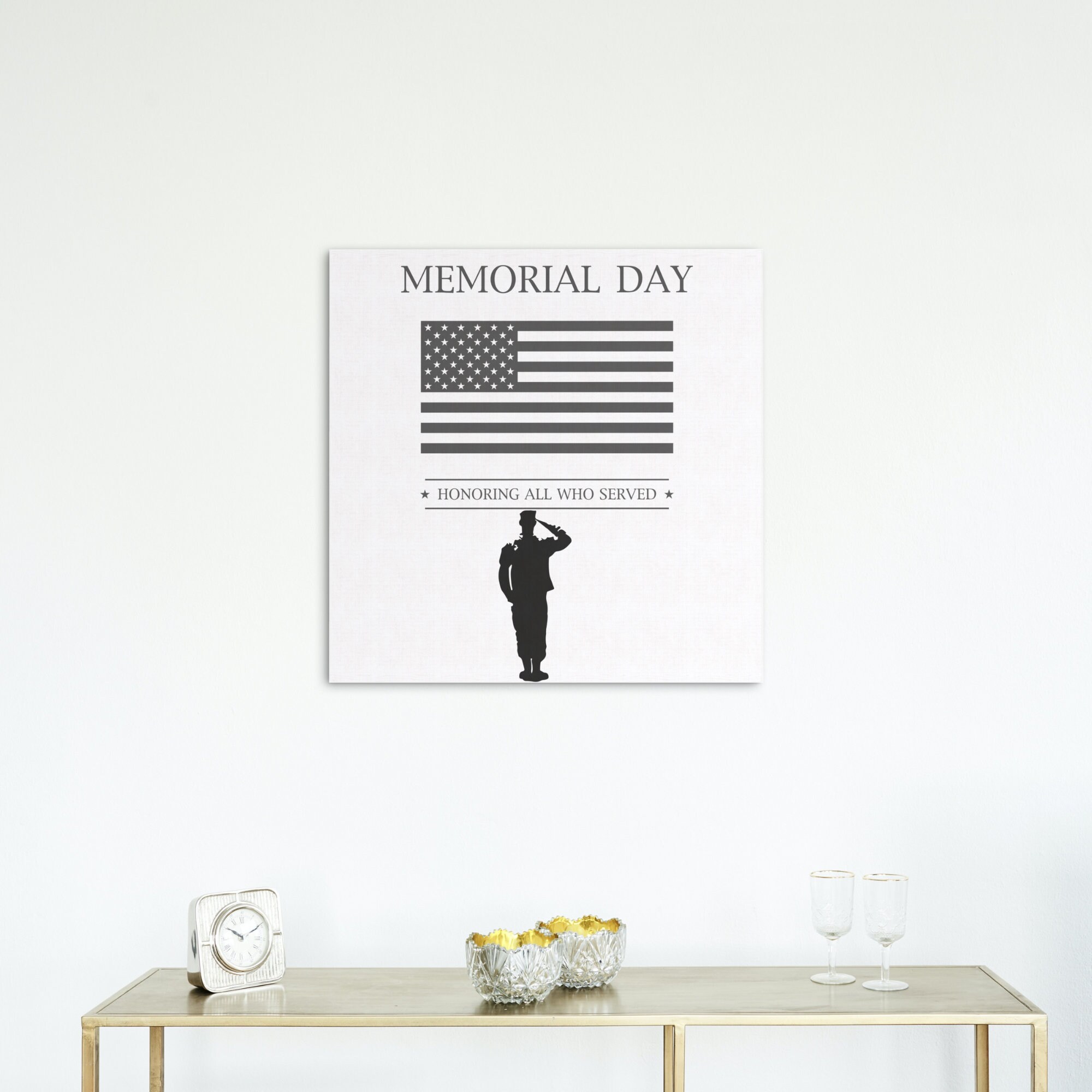 Digital Memorial Day Art Patriotic Art, Flag and Soldier, Memorial Day ...