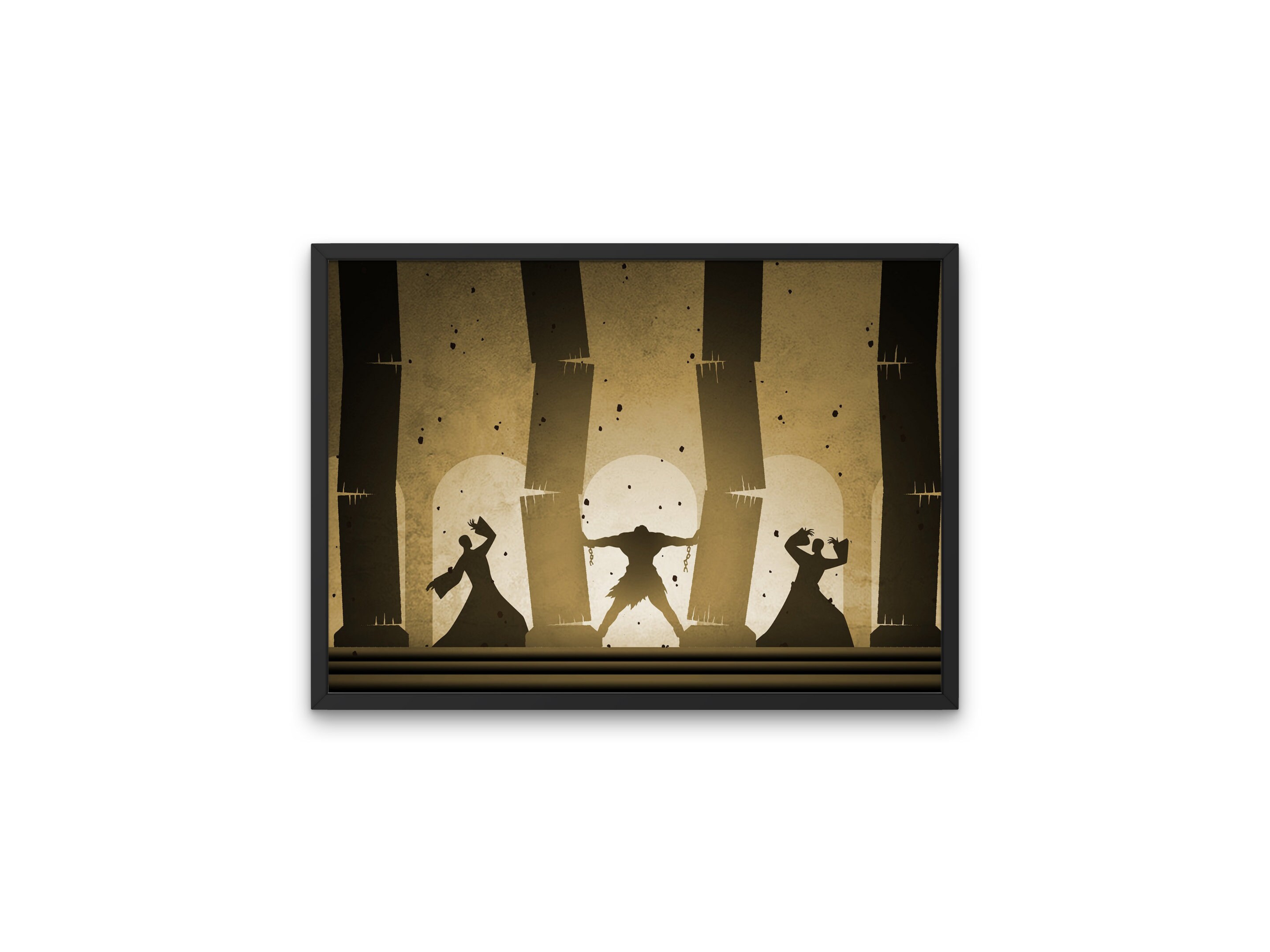 Samson Bible Art, Childrens Bible Wall Art, Children's Samson Wall ...