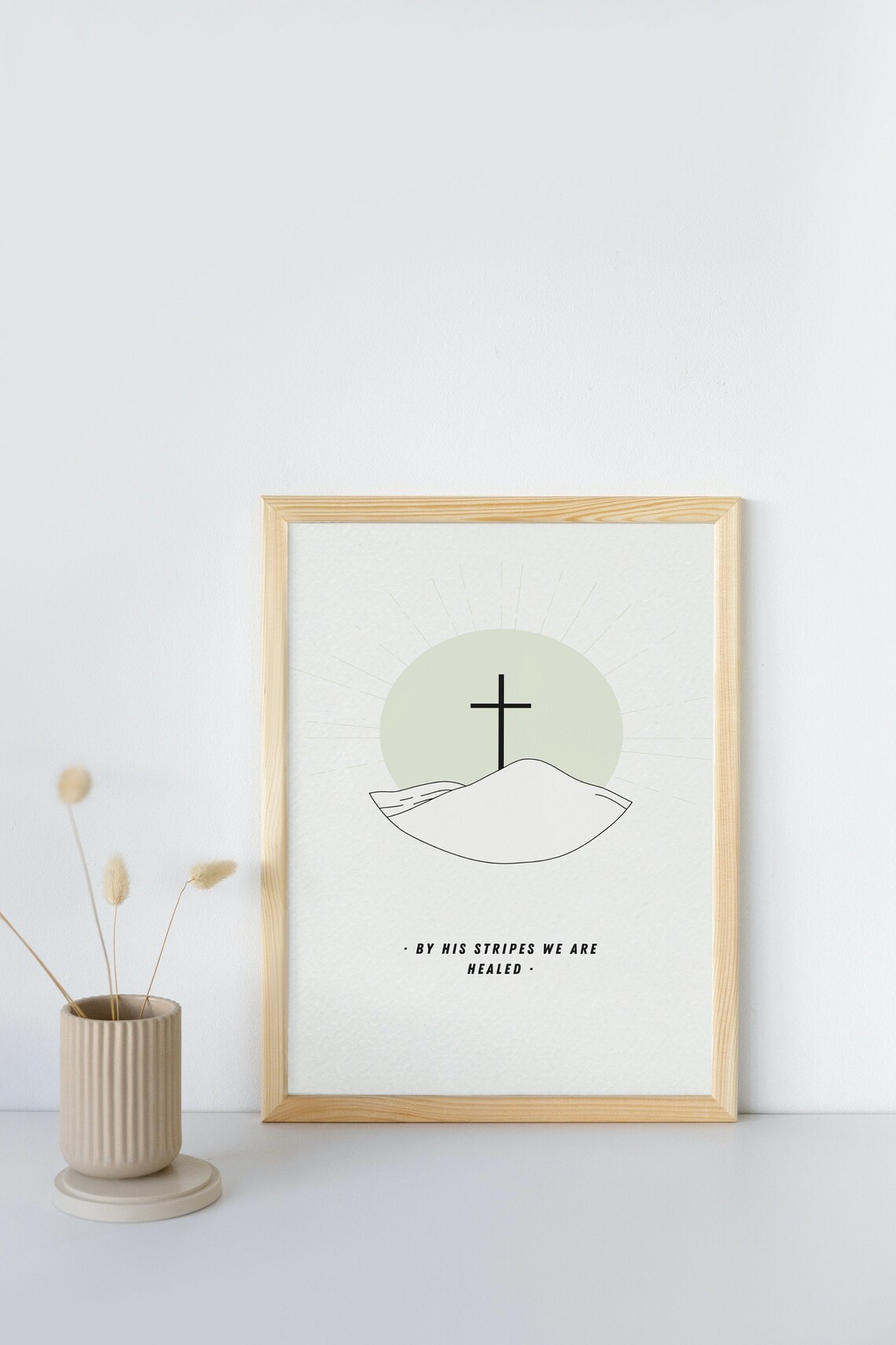 Line Art Christian Digital Wall Art, Christian Wall Decor, Biblical Wall Decor Christian Cross ...