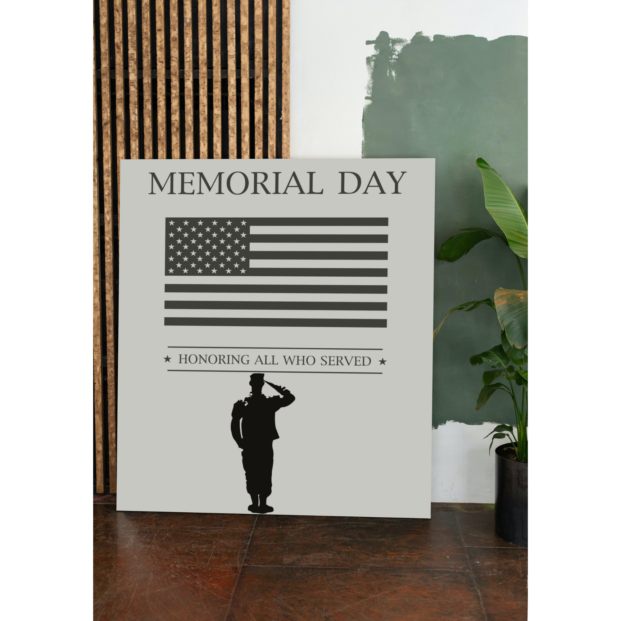 Digital Memorial Day Art Patriotic Art, Flag and Soldier, Memorial Day ...