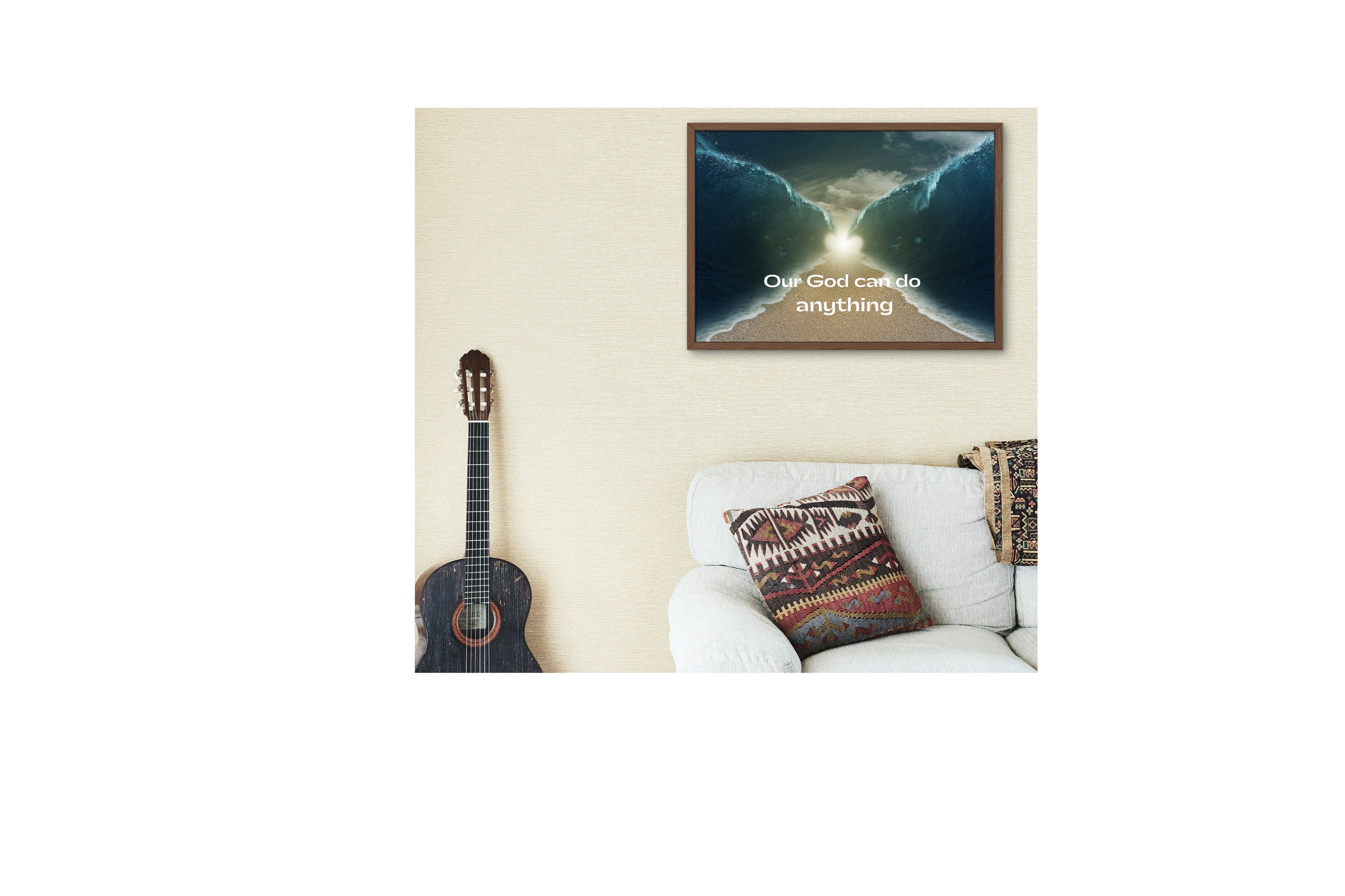 Christian Wall Art, the Red Sea Parting Wall Art, Moses Wall Art, Old ...