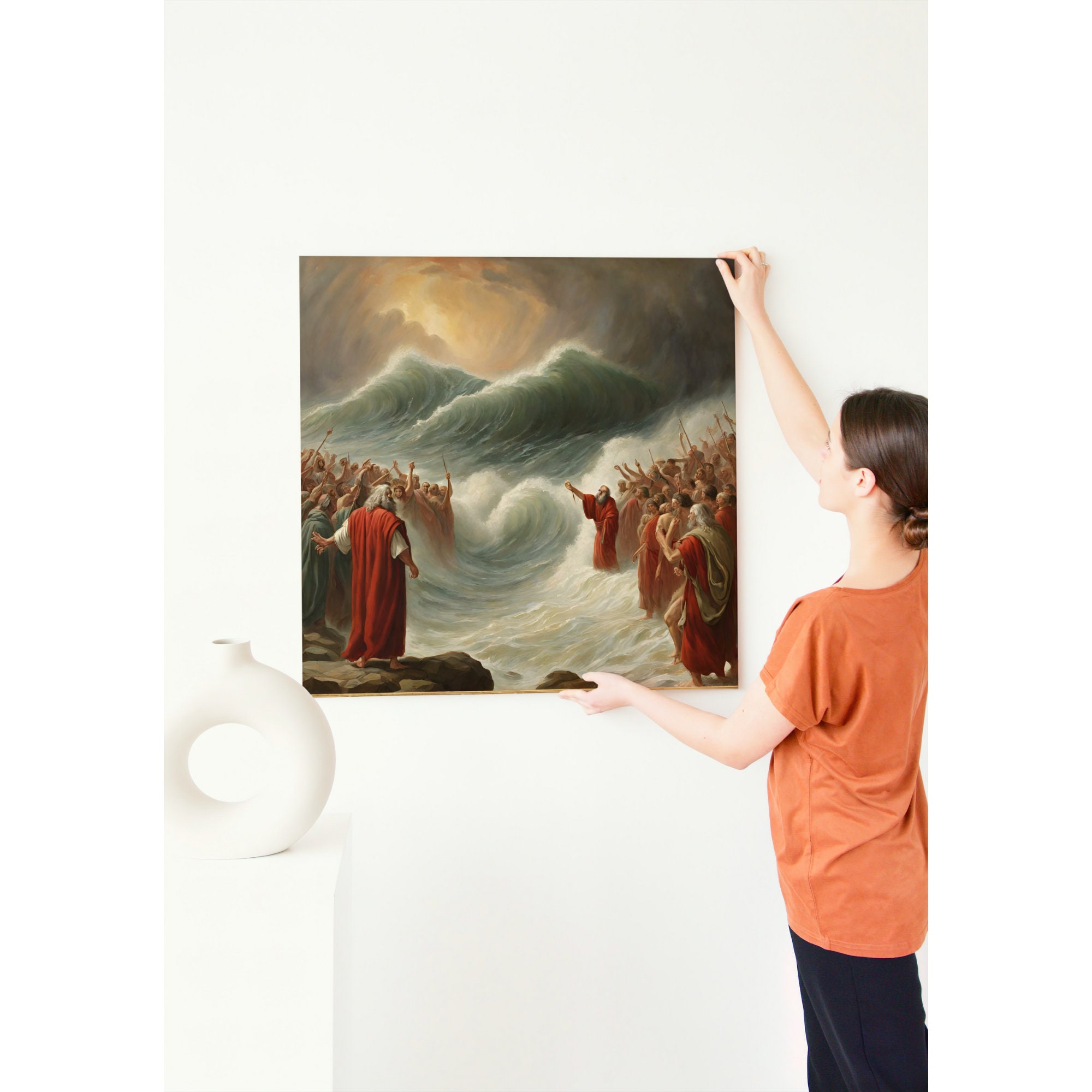 Moses and the Red Sea, Portrait of the Israelites Crossing the Red Sea ...