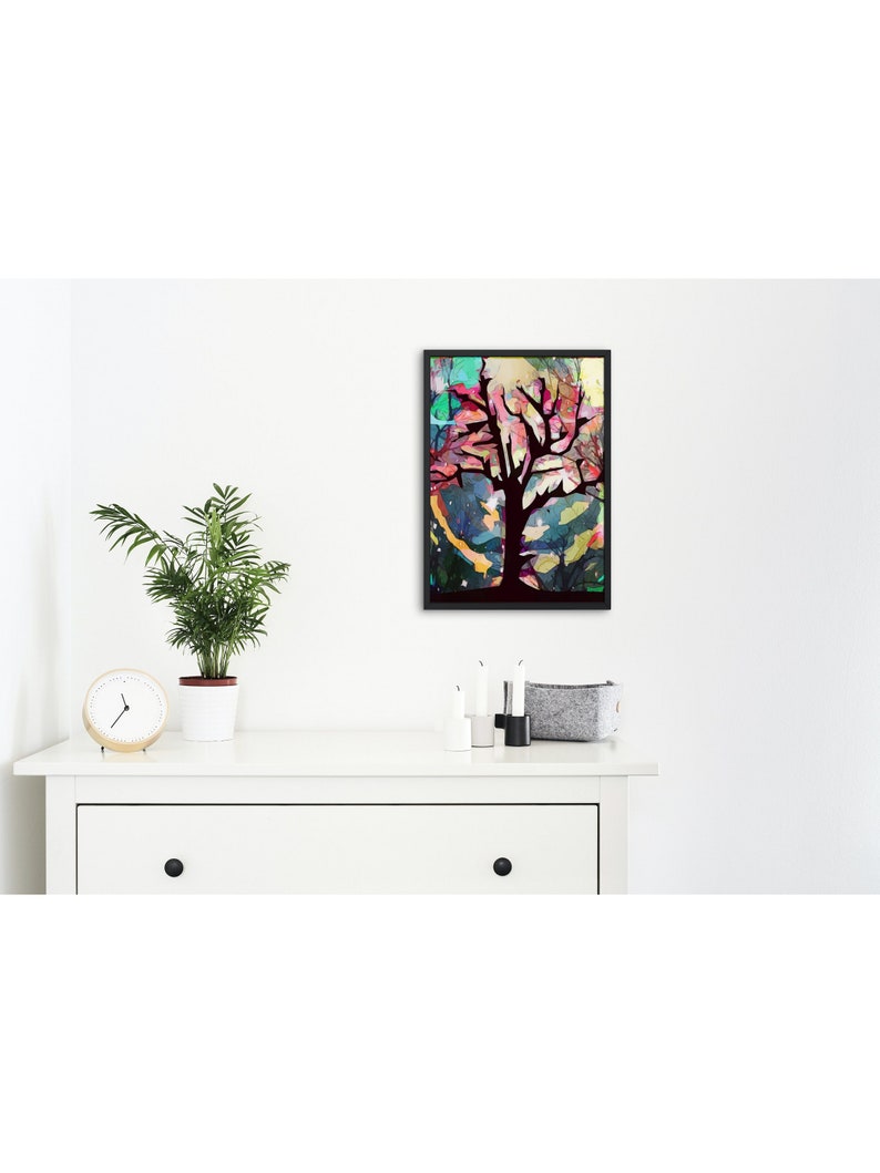 Tree Wall Art, Contemporary Tree Wall Art, Tree Painting Wall Hanging ...