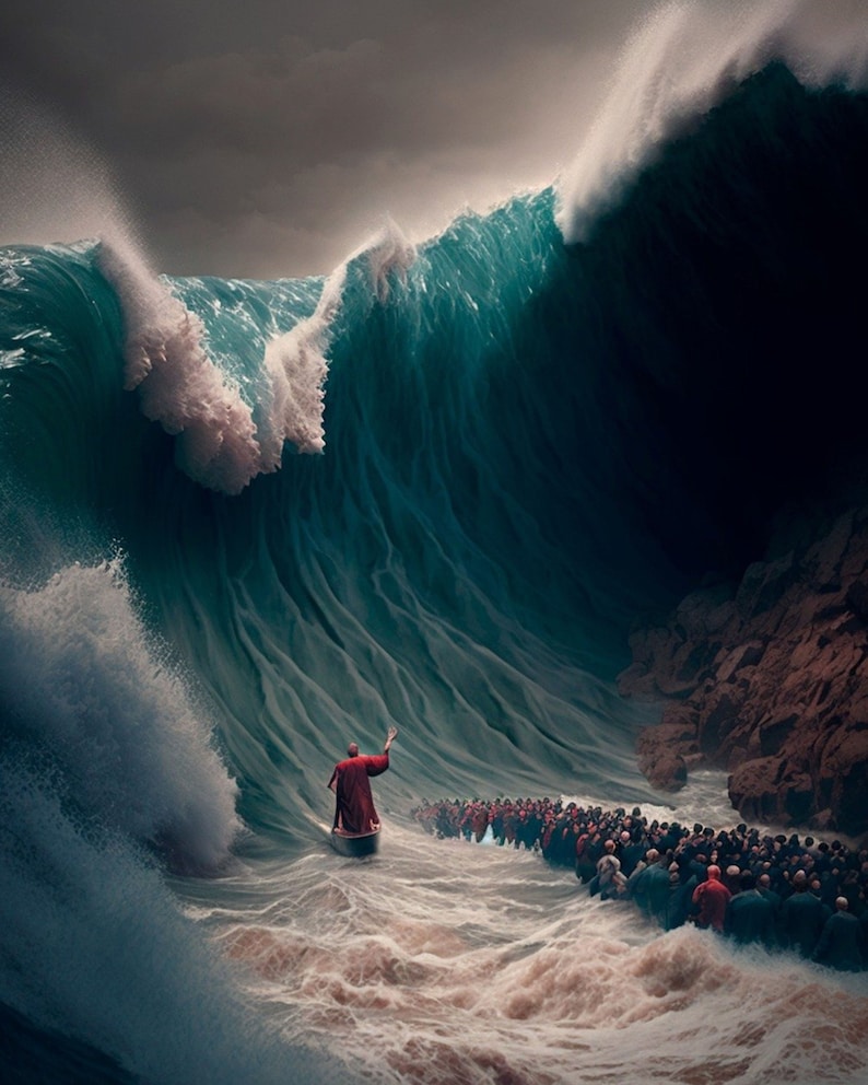 Digital Moses Portrait Moses Crossing the Red Sea Picture of Moses God ...