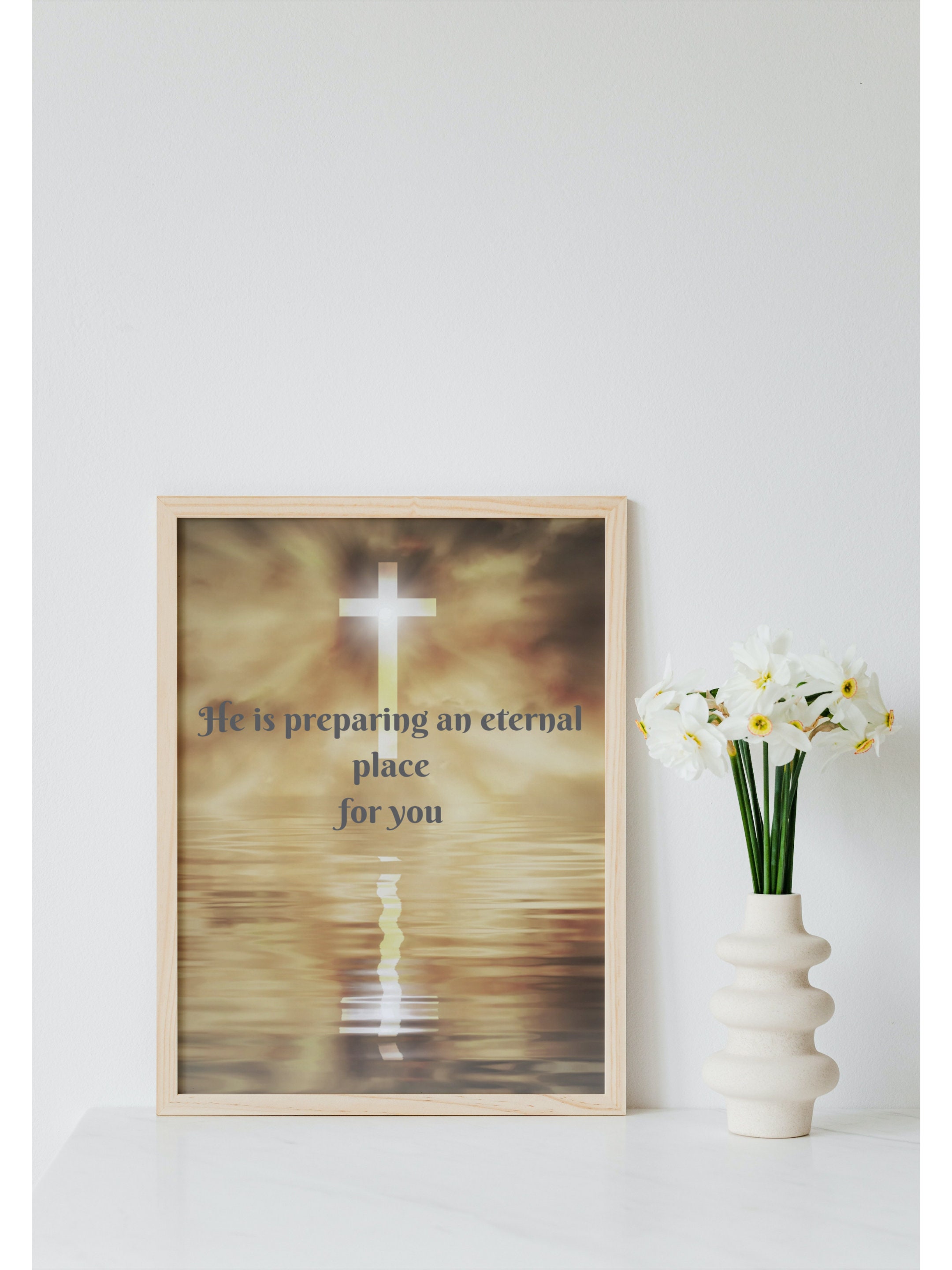 Digital Scripture Art Christian Wall Art Picture of Cross Uplifting ...