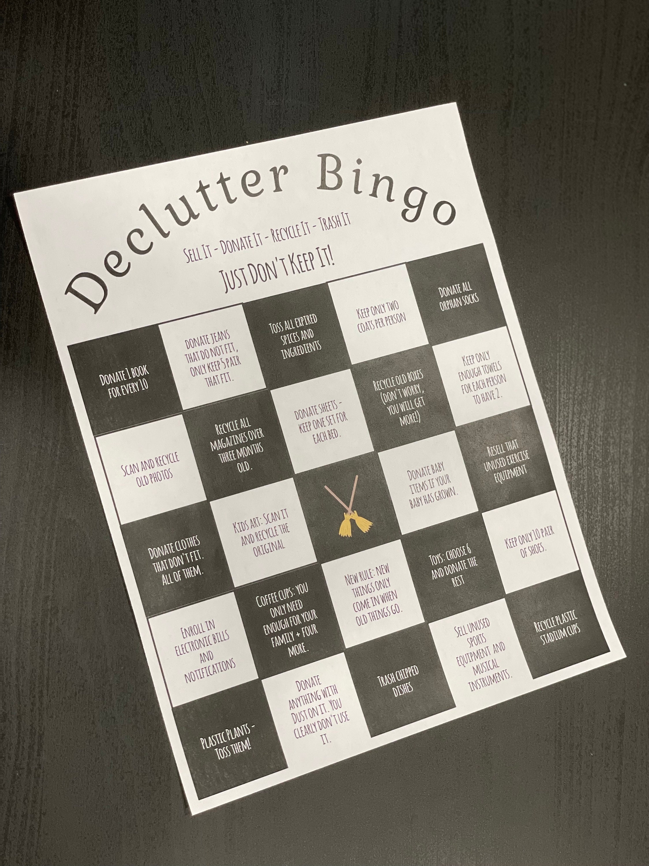 Declutter Bingo Download - Etsy