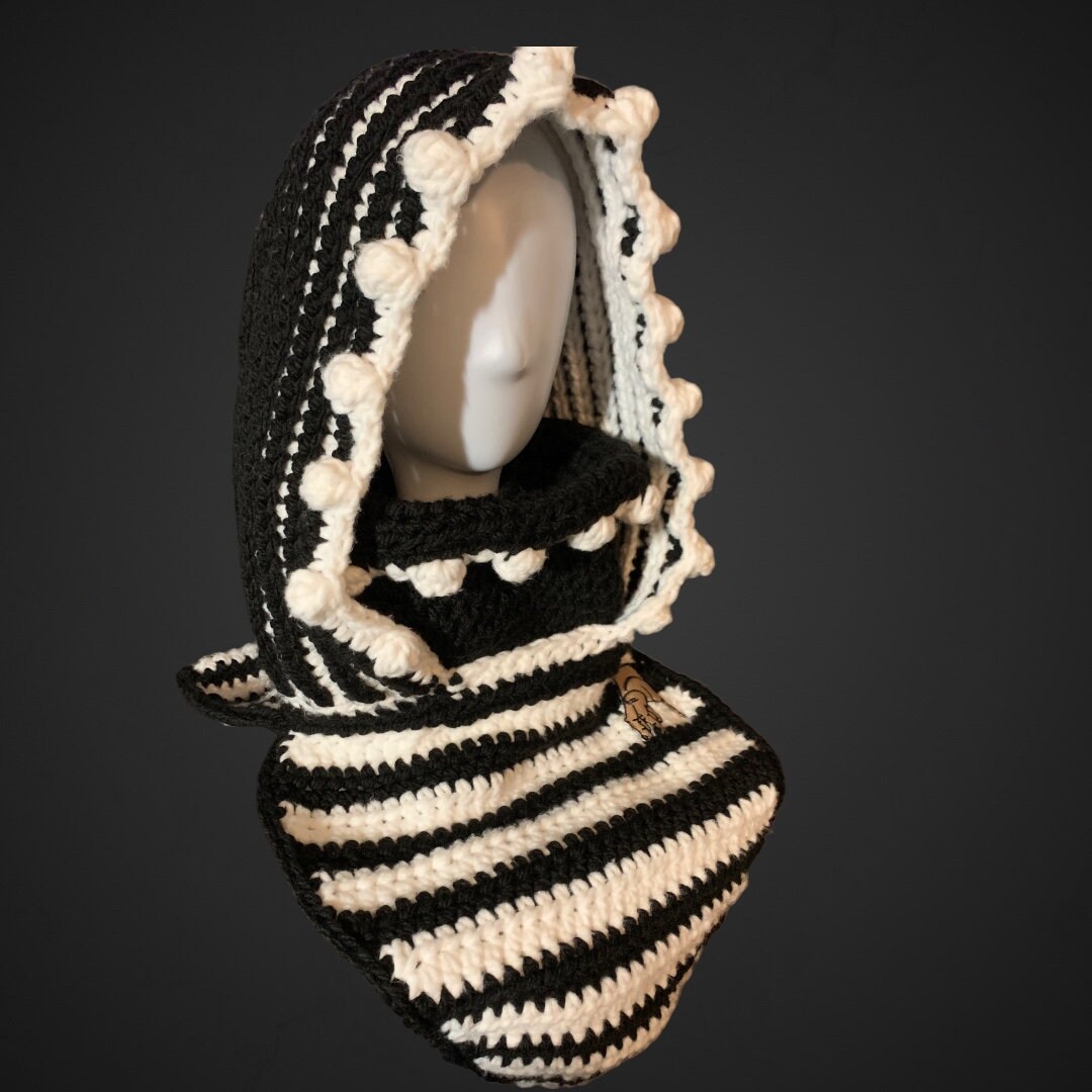 Tik Tok Hooded Cowl - Wednesday Version - Etsy