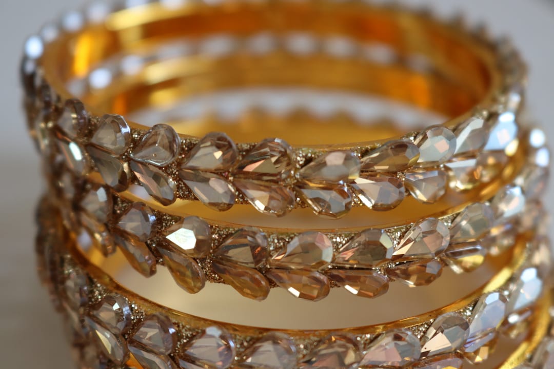 Set of 4 Indian Lac Hyderabadi Bangles Bracelet for Wedding, Party - Etsy