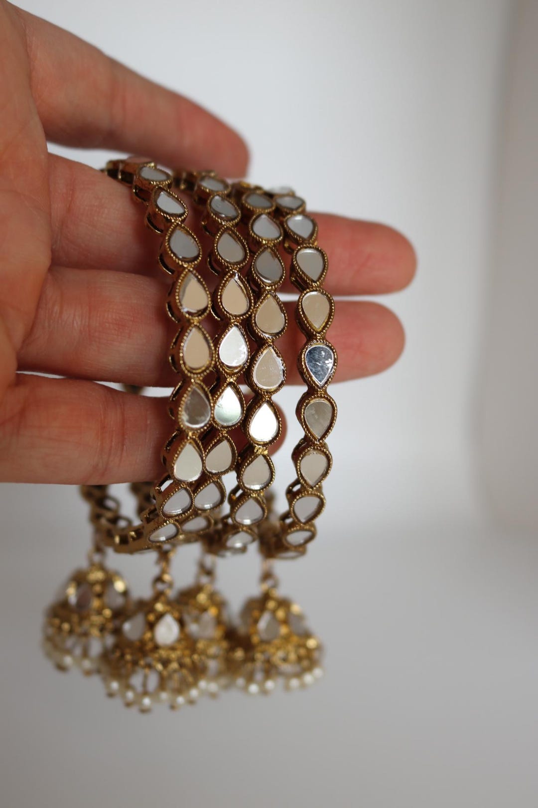 Mirror Bangles Set of 4 | Indian Bridal Jewelry | Bollywood Jewelry ...