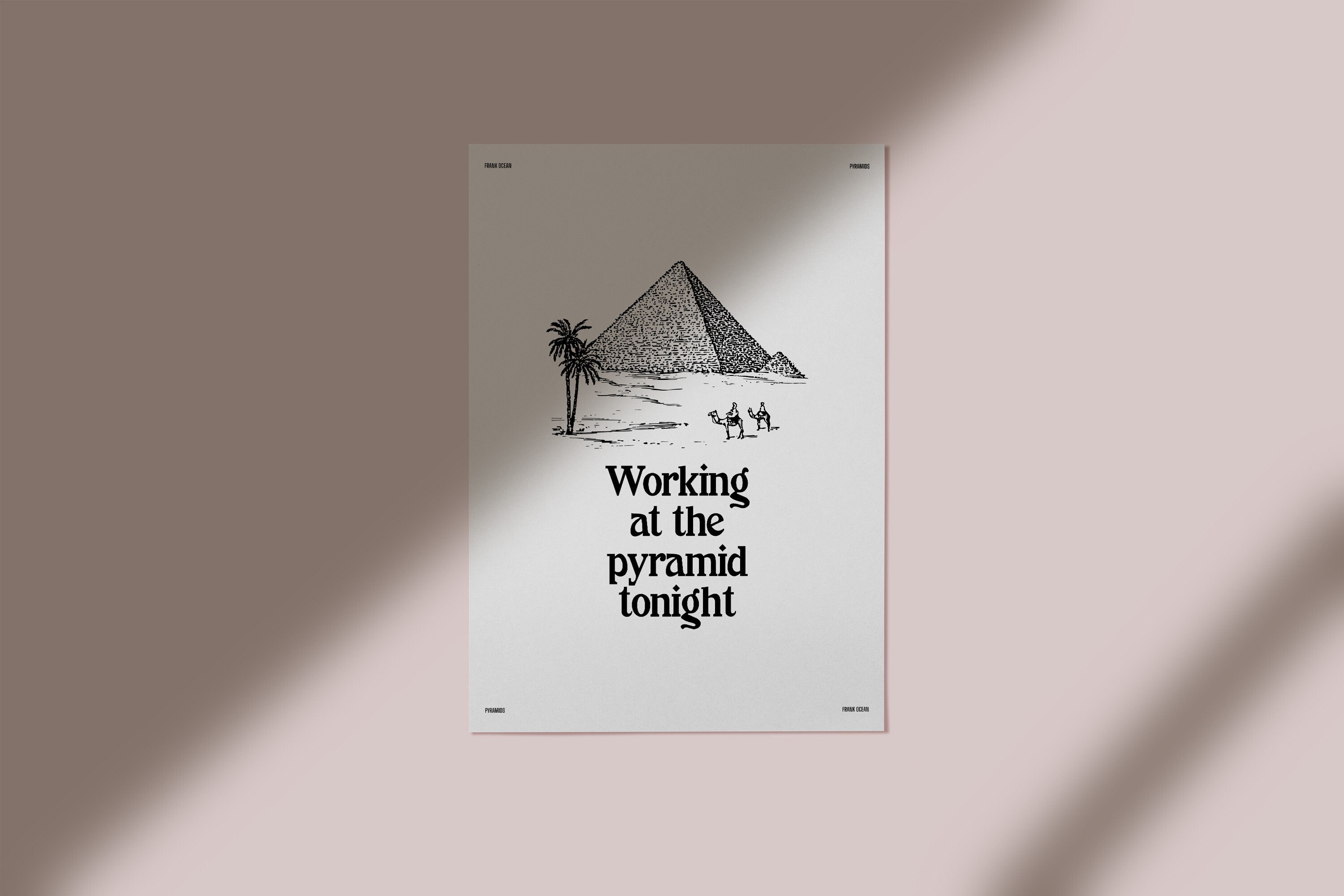 Frank Ocean Pyramids Lyrics Wall Art Song Lyrics Digital Download Frank ...