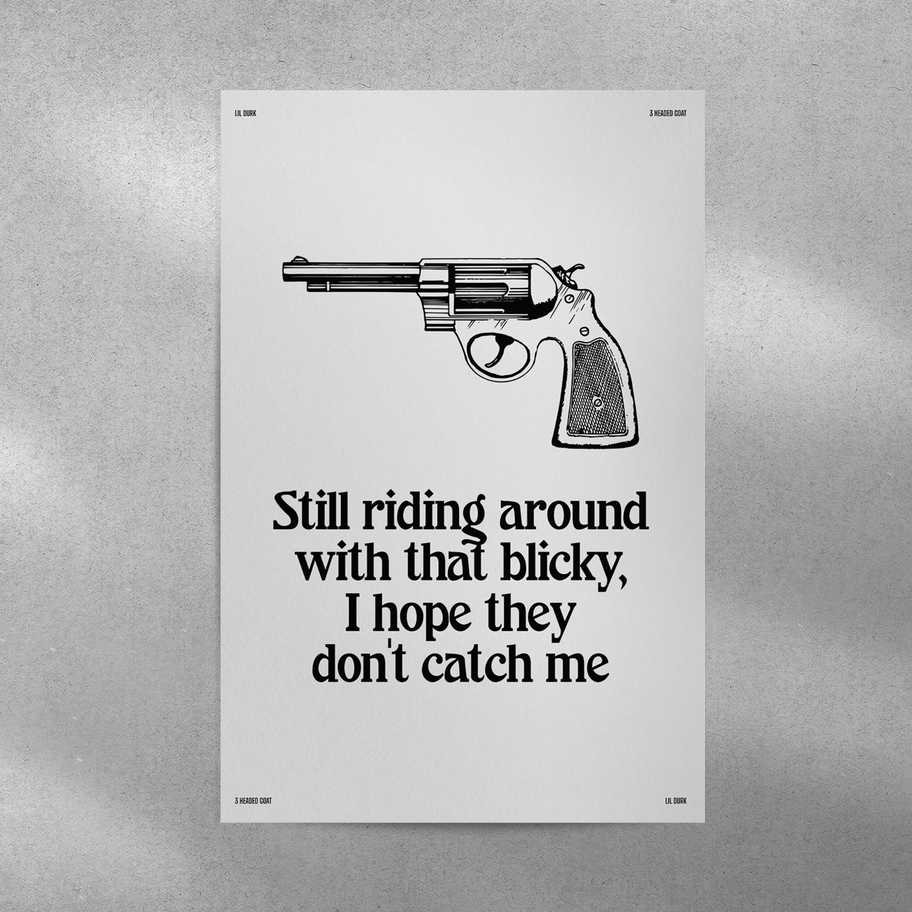 Lil Durk 3 Headed Goat Lyrics Wall Art Song Lyrics Digital Download Lil ...