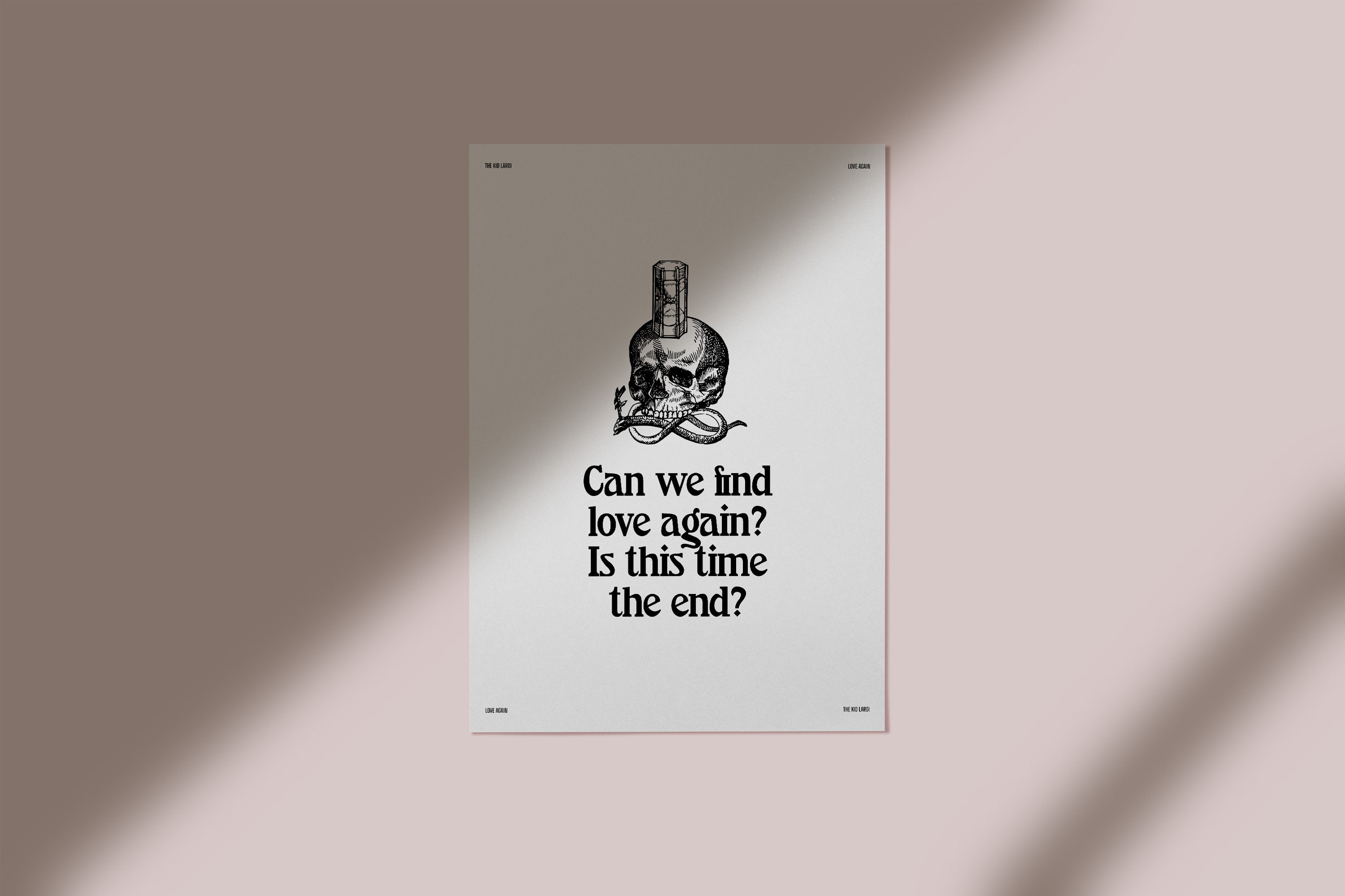 The Kid LAROI Love Again Lyrics Wall Art Song Lyrics Physical Print the ...