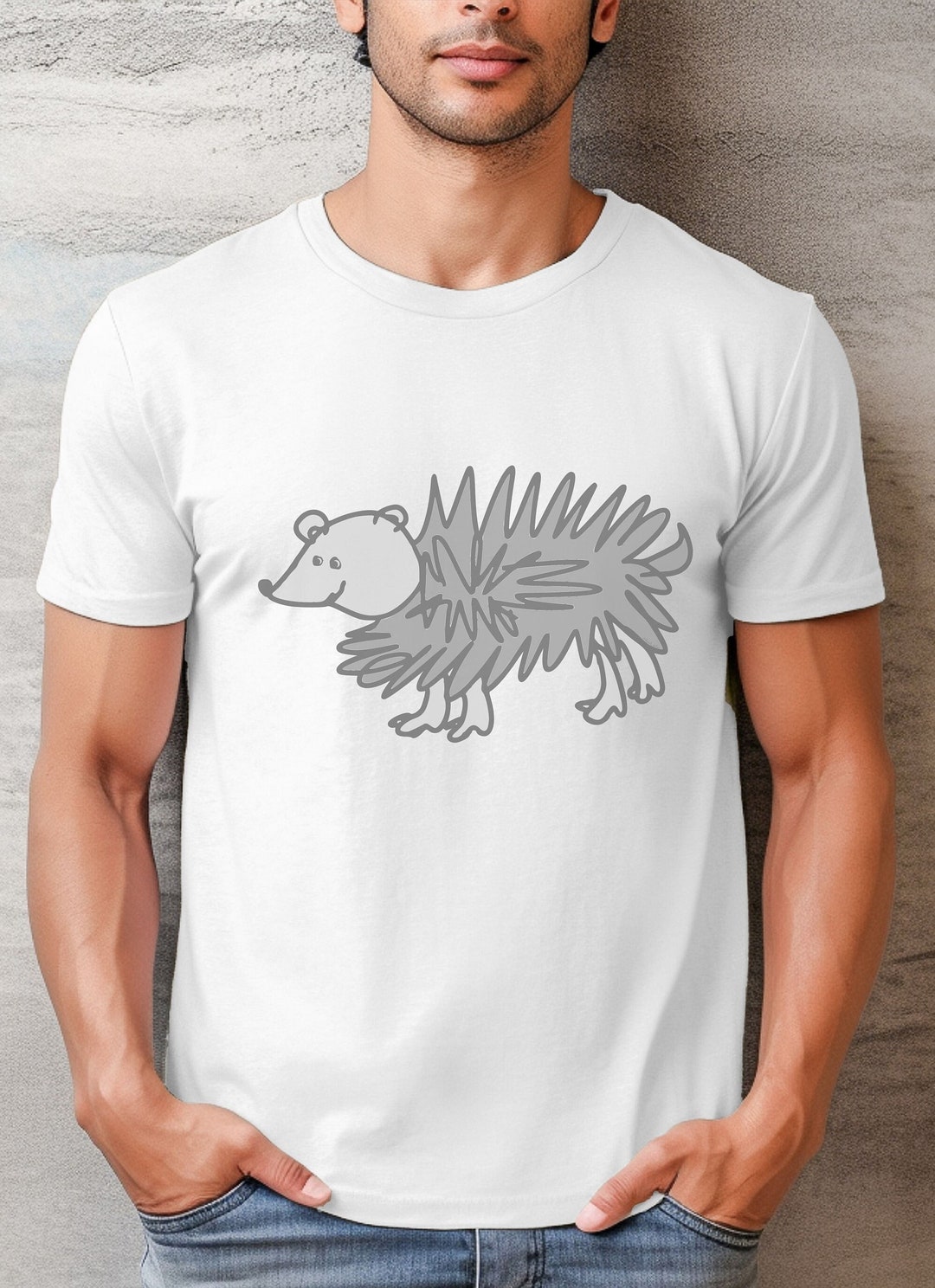 Large Print T-shirt, "hedgehog" Large Print Shirt, Back to College ...