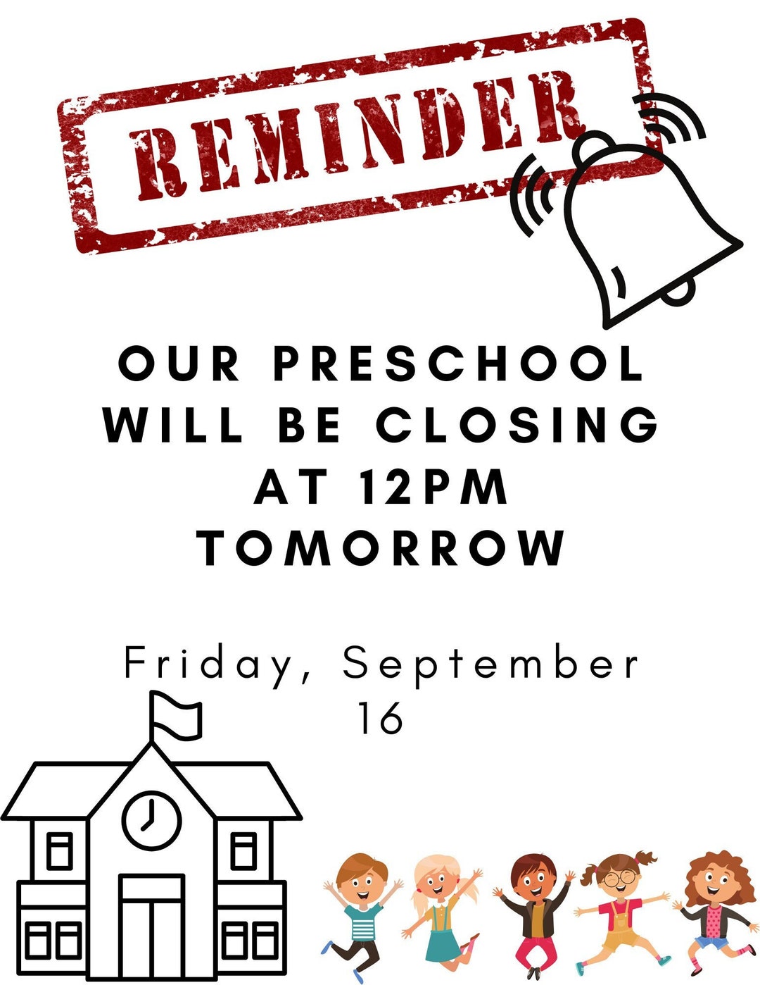 Editable School Reminder Note - Etsy