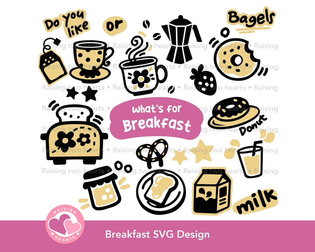 Breakfast SVG Design for Cutting Machine SVG Digital File Food SVG ...