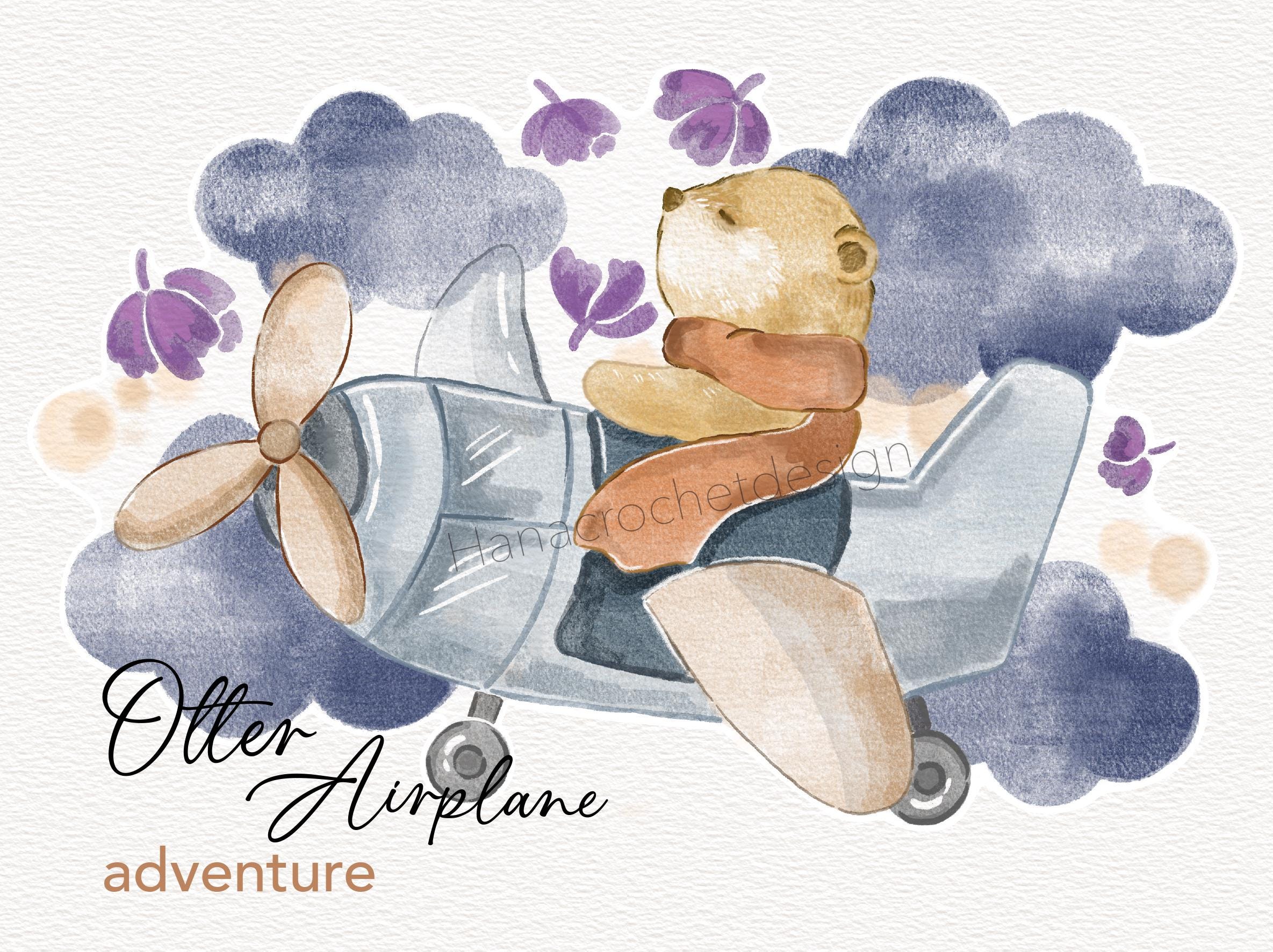 Otter Airplane Adventure PNG Clipart - Pilot - Flying - Vacation ...