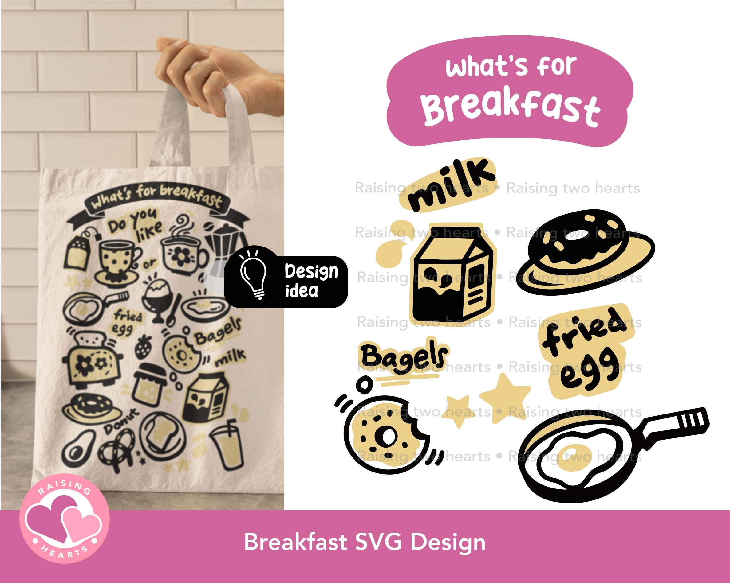 Breakfast SVG Design for Cutting Machine SVG Digital File Food SVG ...