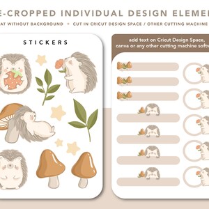 Editable Cute Hedgehog Sticker Planner for Goodnotes Digital Planner ...