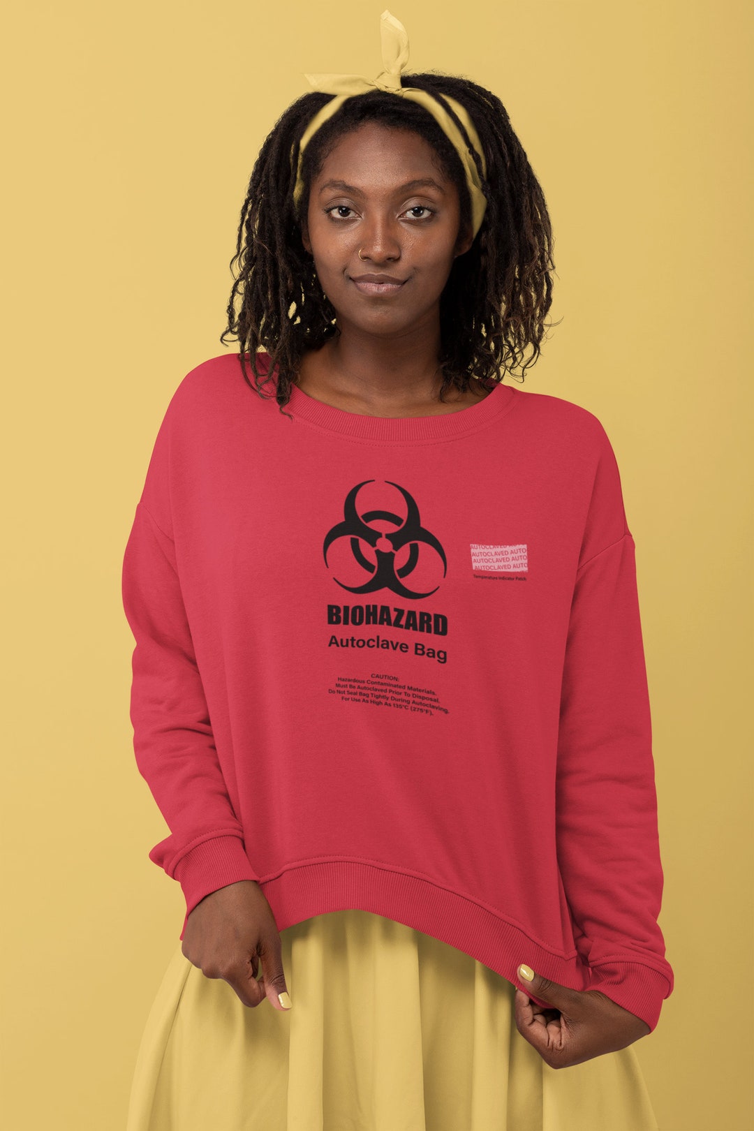 Biohazard Autoclave Bag Crewneck, Science Gift Laboratory Sweatshirt - Etsy
