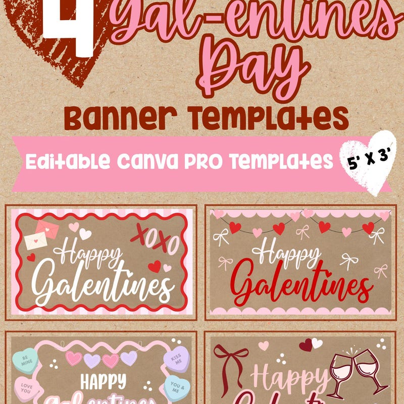 Happy Valentine Day Banners - Etsy