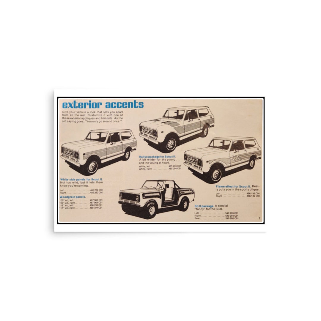 Scout II Decal Options Poster - Etsy