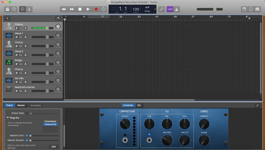 Garageband Recording Template, Vocals, Music, Garageband Song Template ...
