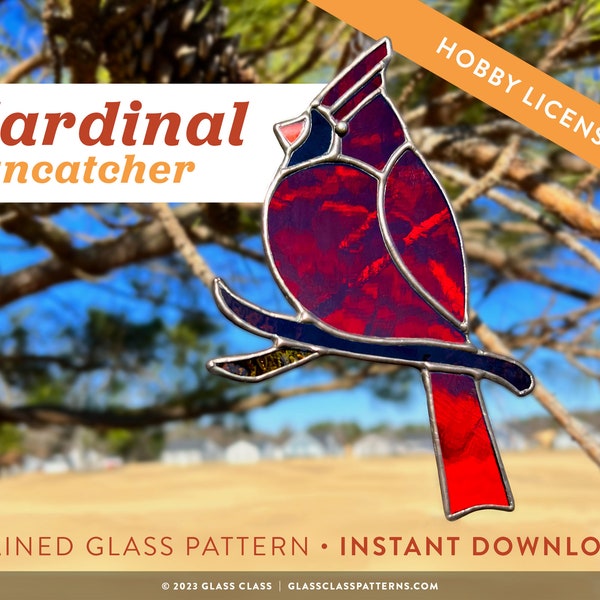 Stained Glass Cardinal Pattern - Etsy