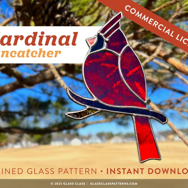 Stained Glass Cardinal Pattern - Etsy