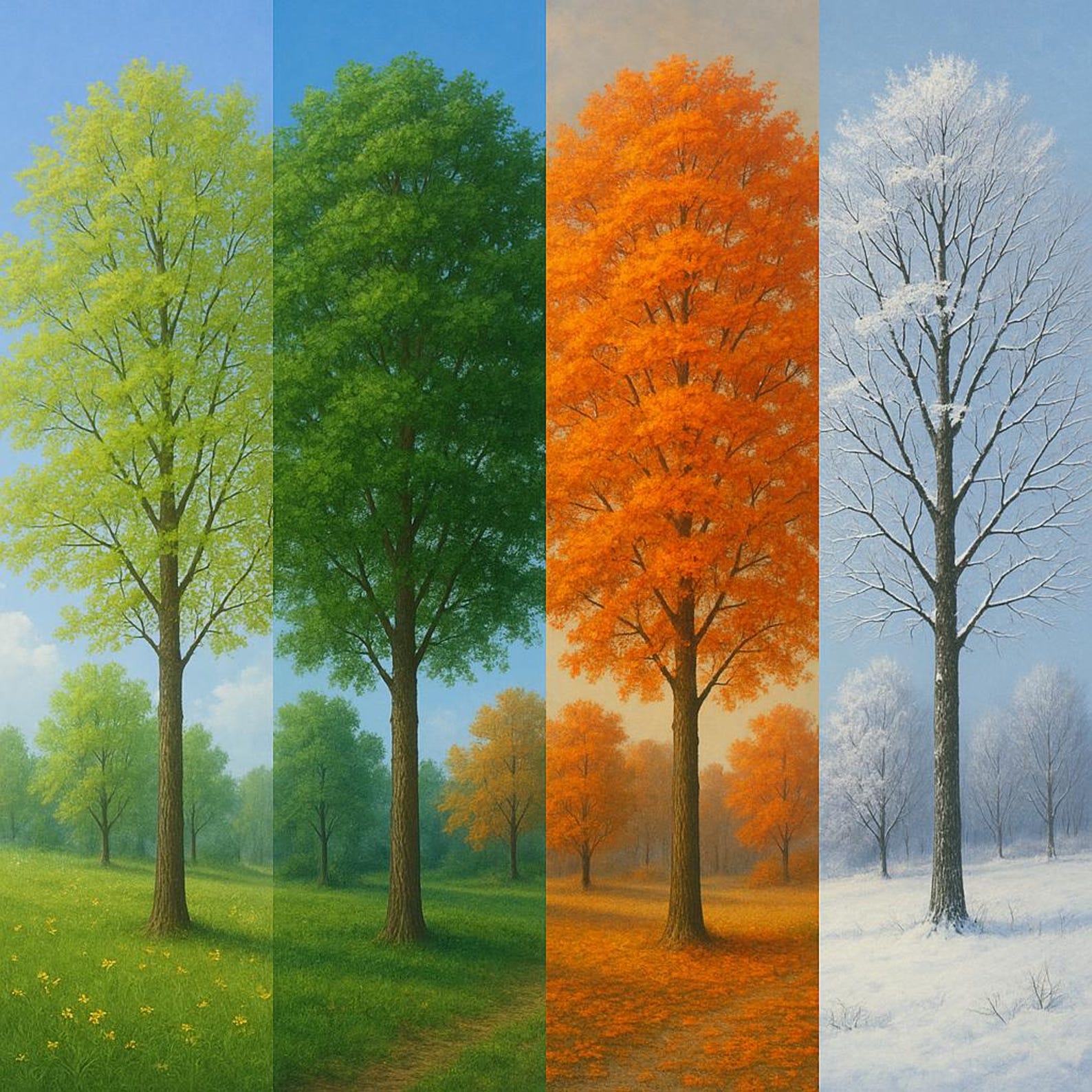 4 Seasons Trees Image - Etsy