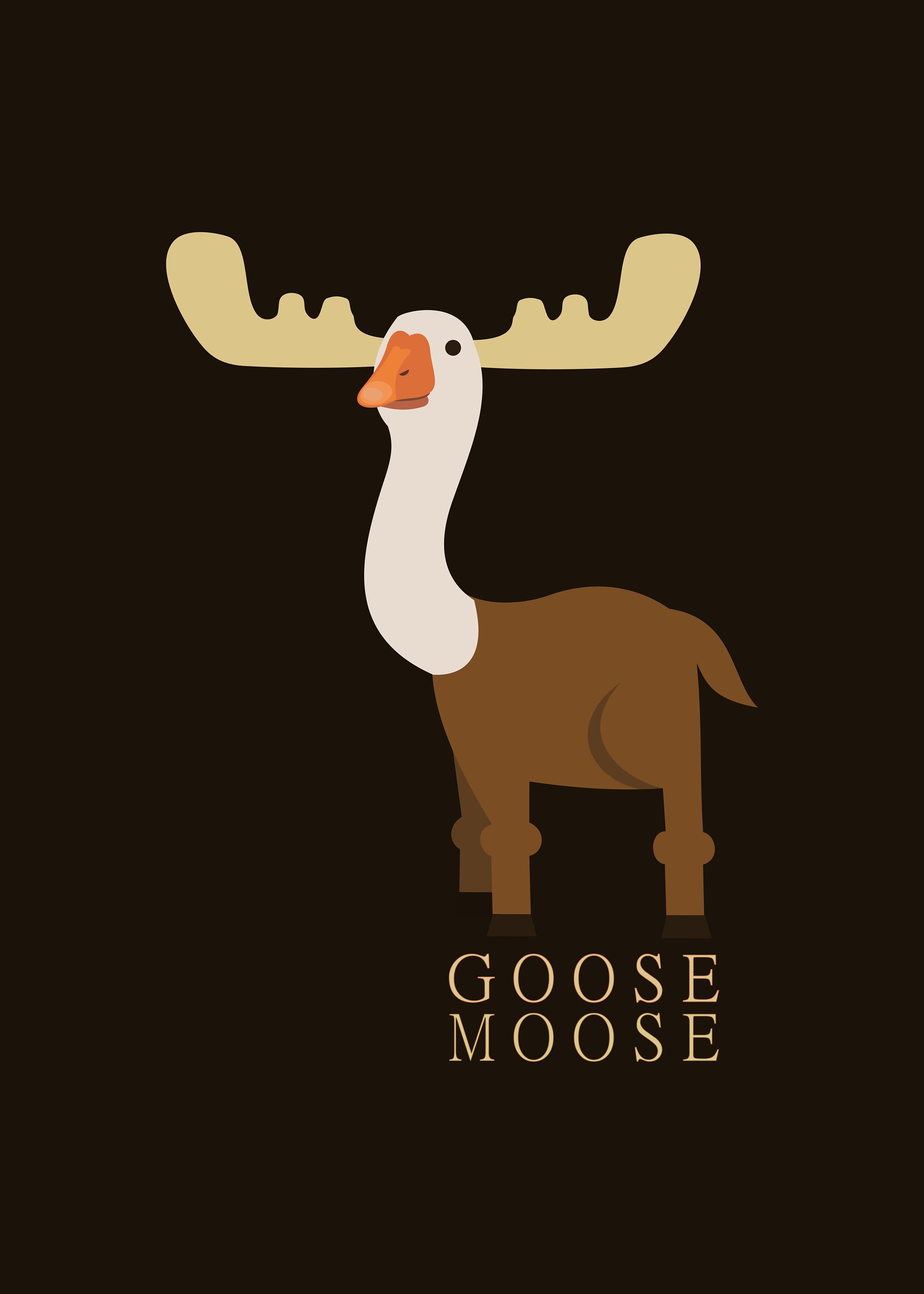 Goose Moose Instant Download Digital Print - Etsy