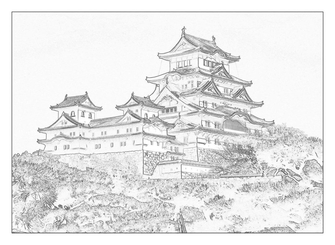 Coloring Page Grand Castle - Etsy