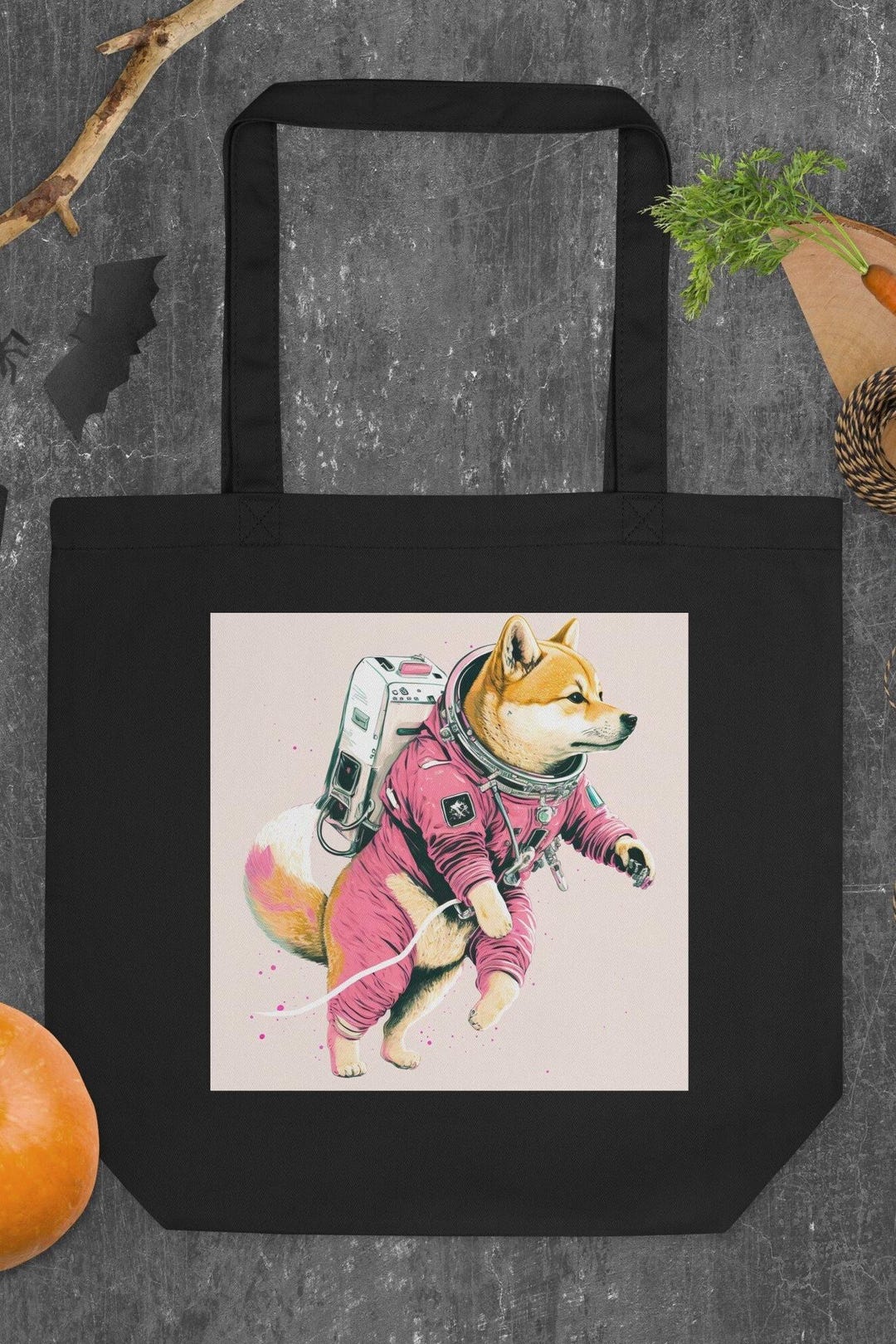Space Doge Meme Tote Bag, Vibrant and Unique Carry-all for Shopping or ...