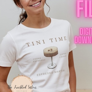 Tini Time Espresso Martini Cocktail Girls Club PNG Bachelorette Design ...