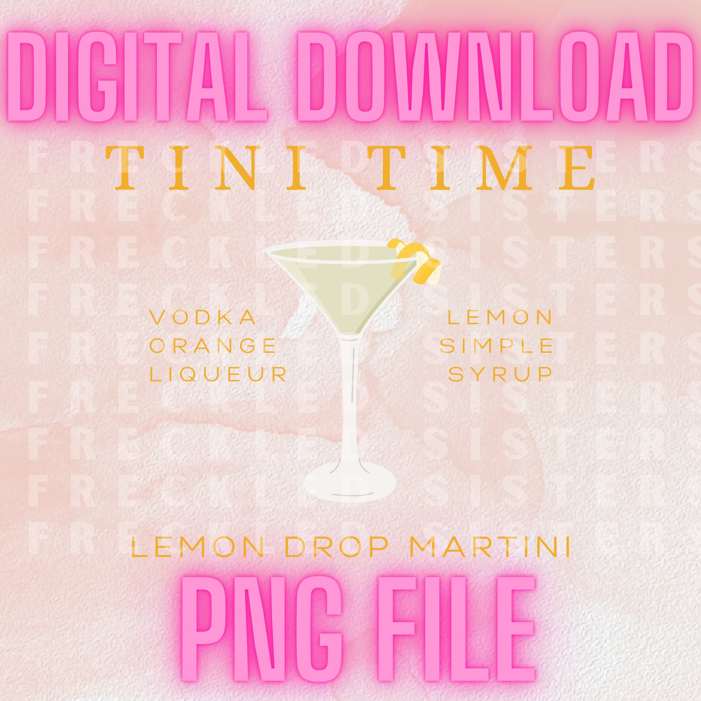 Tini Time Lemon Drop Lemontini Martini Cocktail Girls Club PNG ...