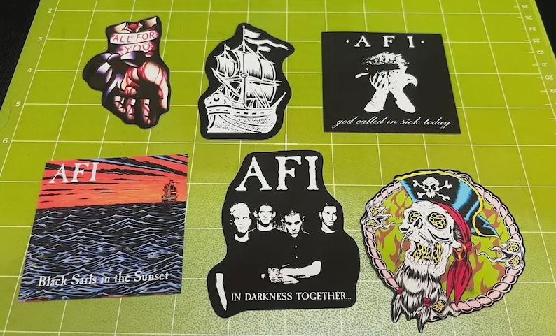 AFI Black Sails in the Sunset - Set of 6 Stickers - Etsy