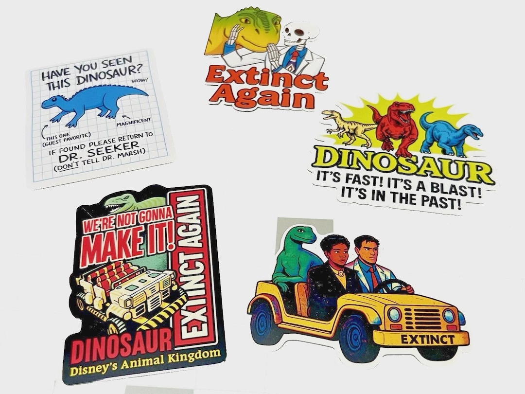 Dinosaur Disney’s Animal Kingdom Ride WDW, Set of 5 Stickers - Etsy