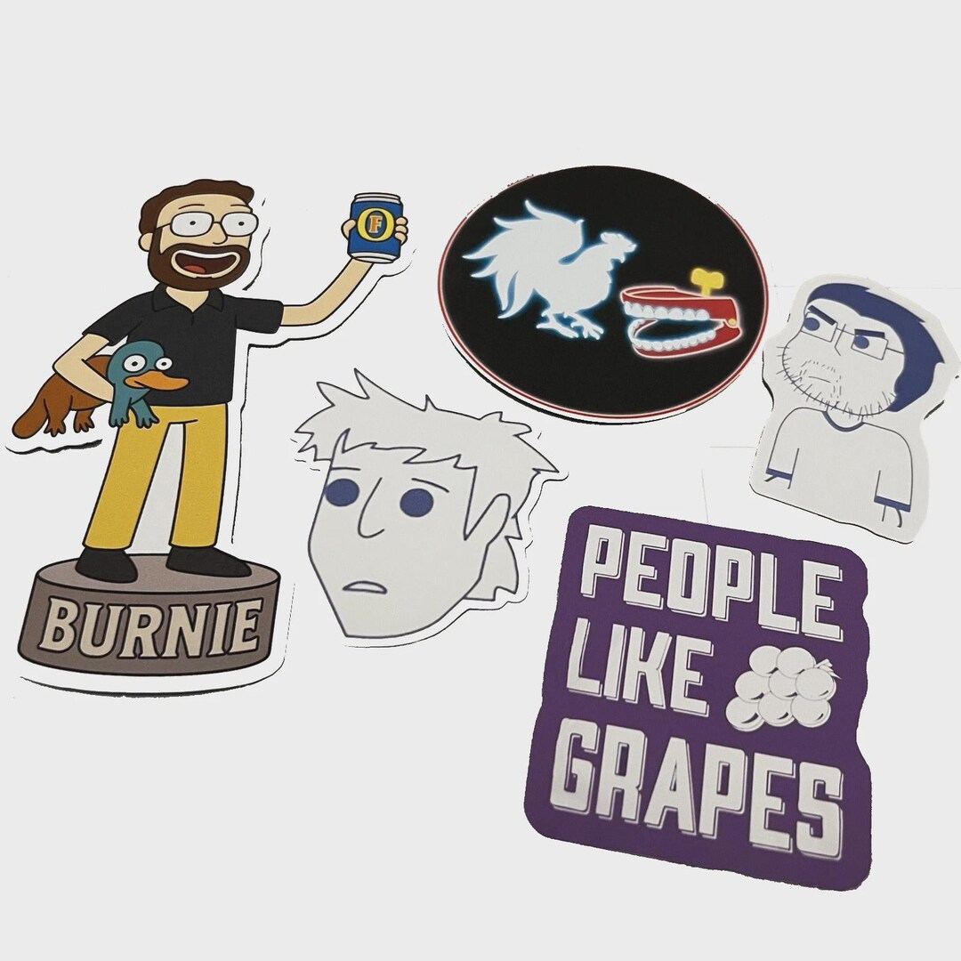 Rooster Teeth Sticker Pack | Burnie / Gus / Gavin - Set of 5 Stickers ...
