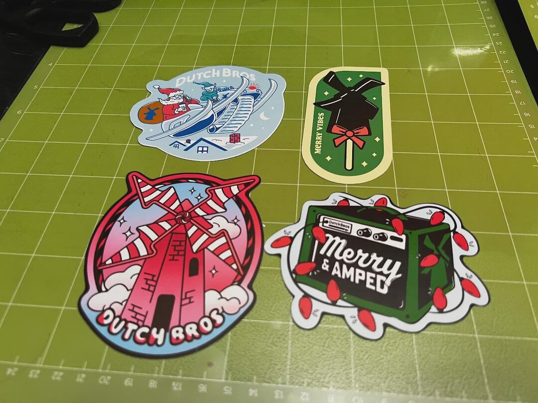 Rare Vintage Dutch Bros - Set of 4 Reproduction Stickers - Etsy