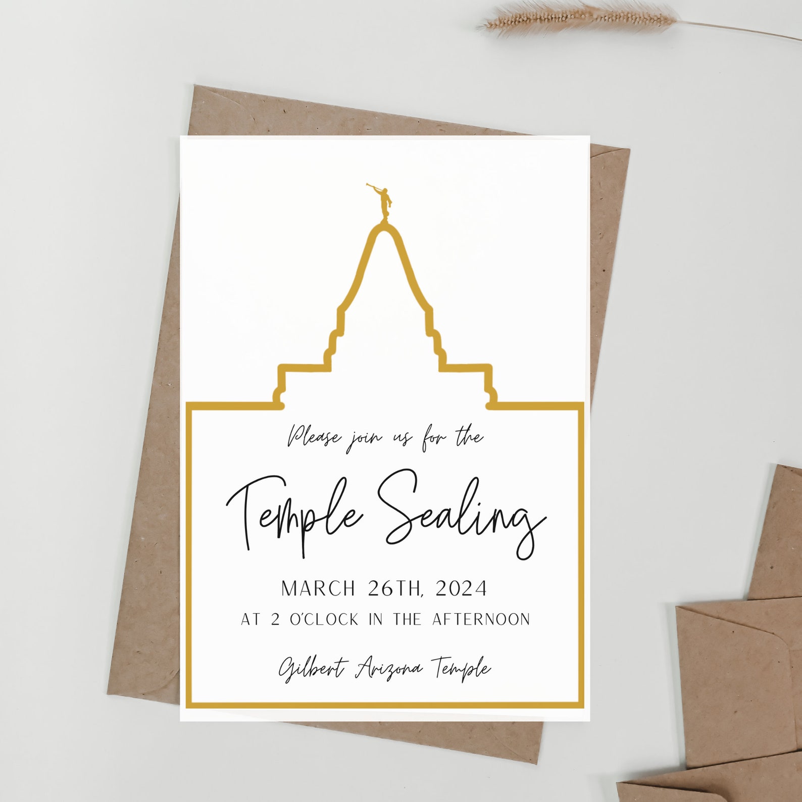 LDS Temple Sealing Invitation, EDITABLE, Wedding Template - Etsy