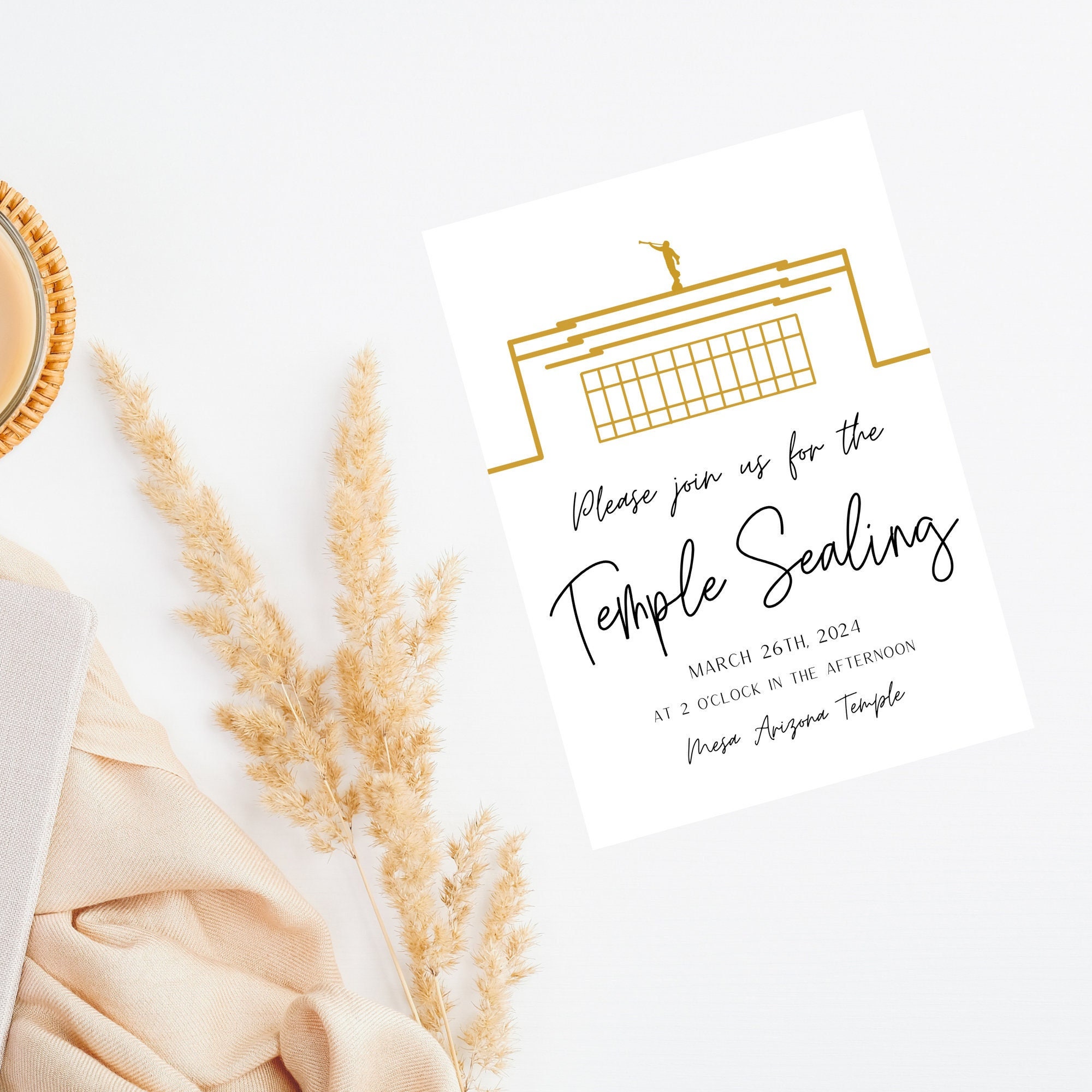 LDS Temple Sealing Template, EDITABLE, Wedding Invitation - Etsy