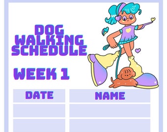Dog Walking Schedule - Etsy