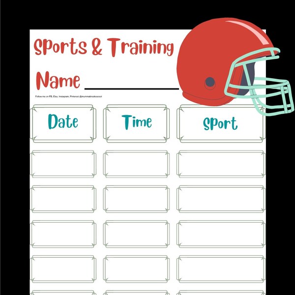 Football Training Planner - Etsy