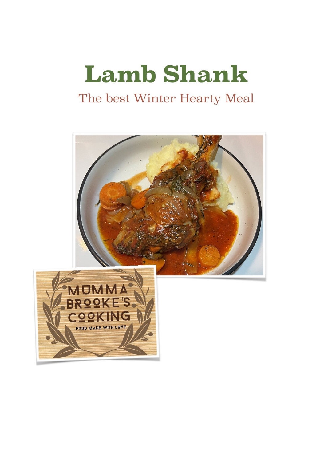 Lamb Shank. My Delicious Homemade Recipe is a Digital Download - Etsy